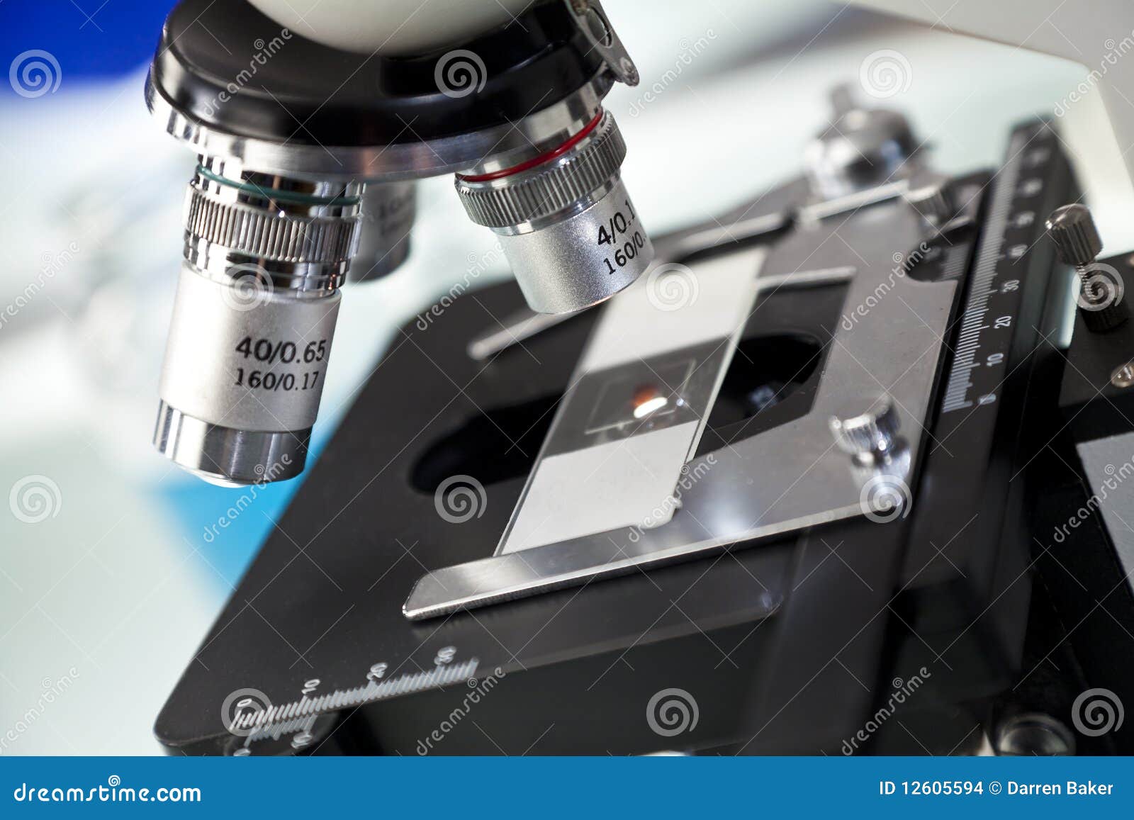 Microscope in a Scientific Research Laboratory Stock Photo - Image of ...
