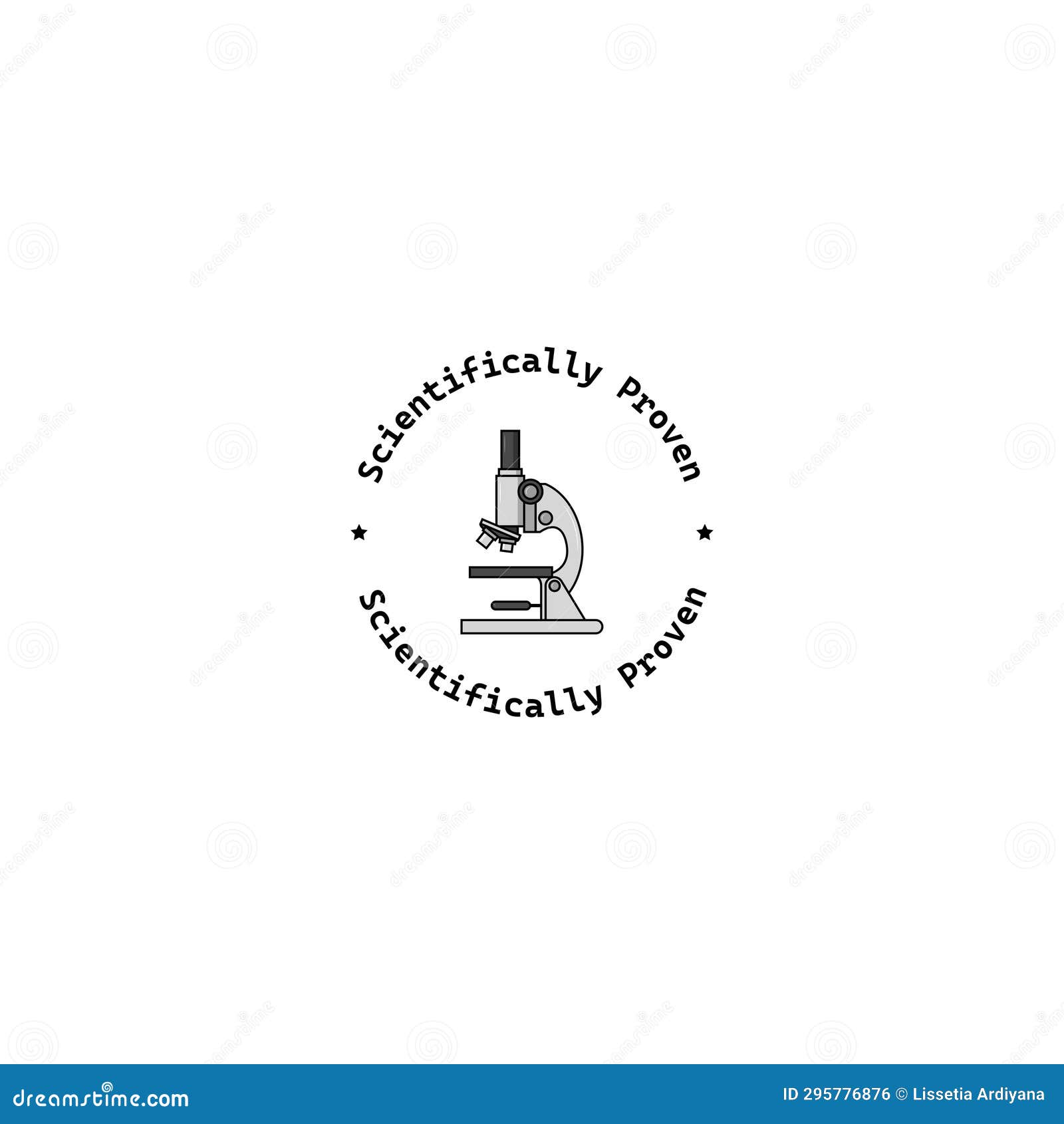 Microscope, Scientifically Proven Label Vector Graphics | CartoonDealer ...