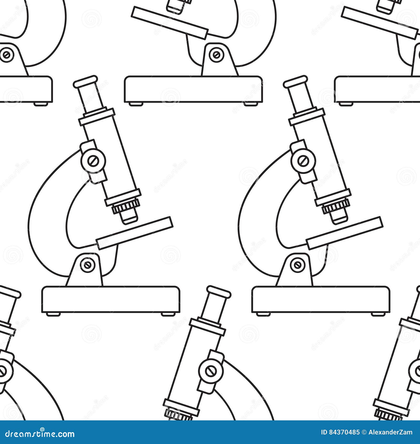 Microscope Seamless Pattern Stock Vector - Illustration of laboratory ...