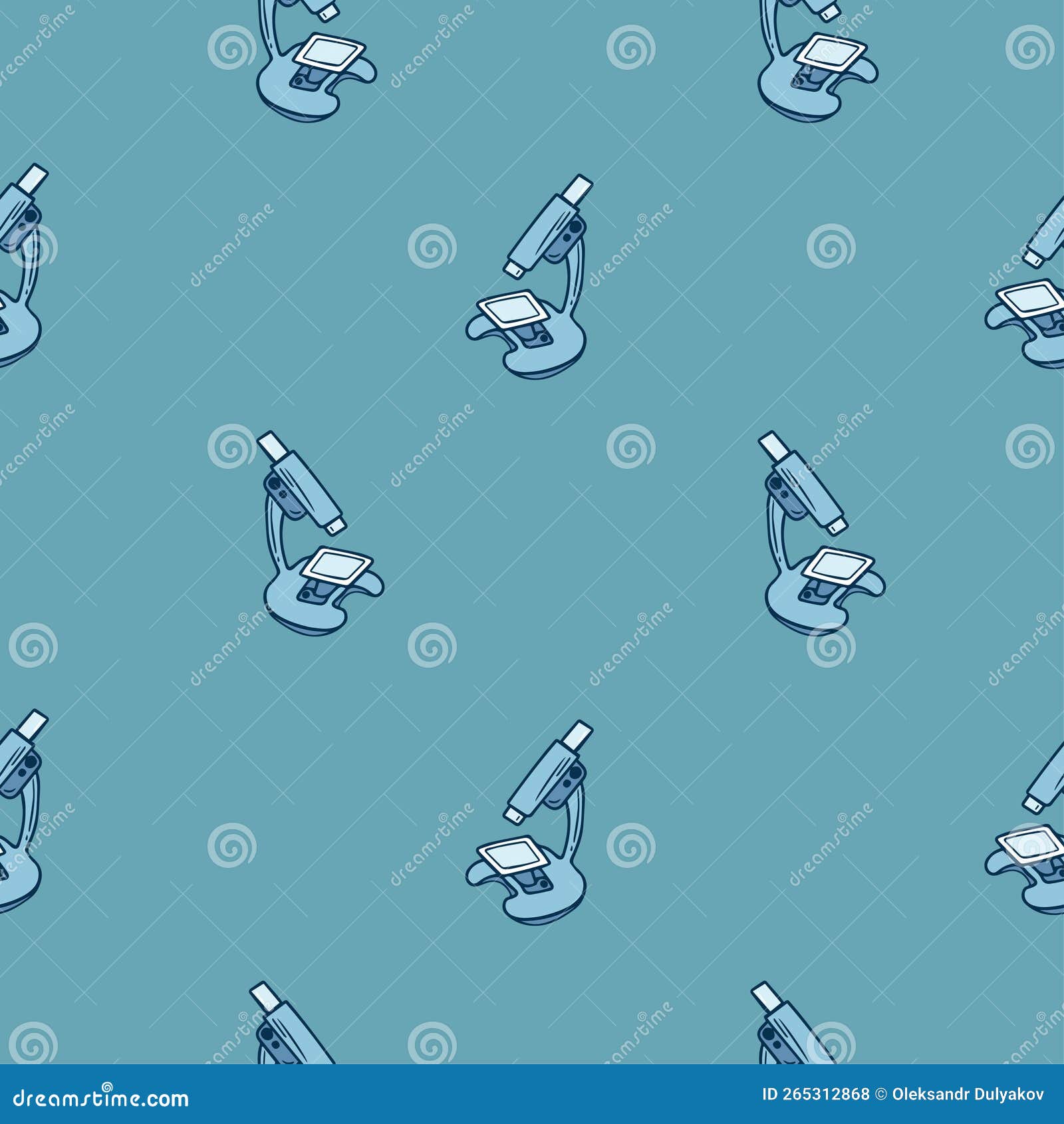 Microscope Seamless Pattern Vector Illustration Stock Vector ...