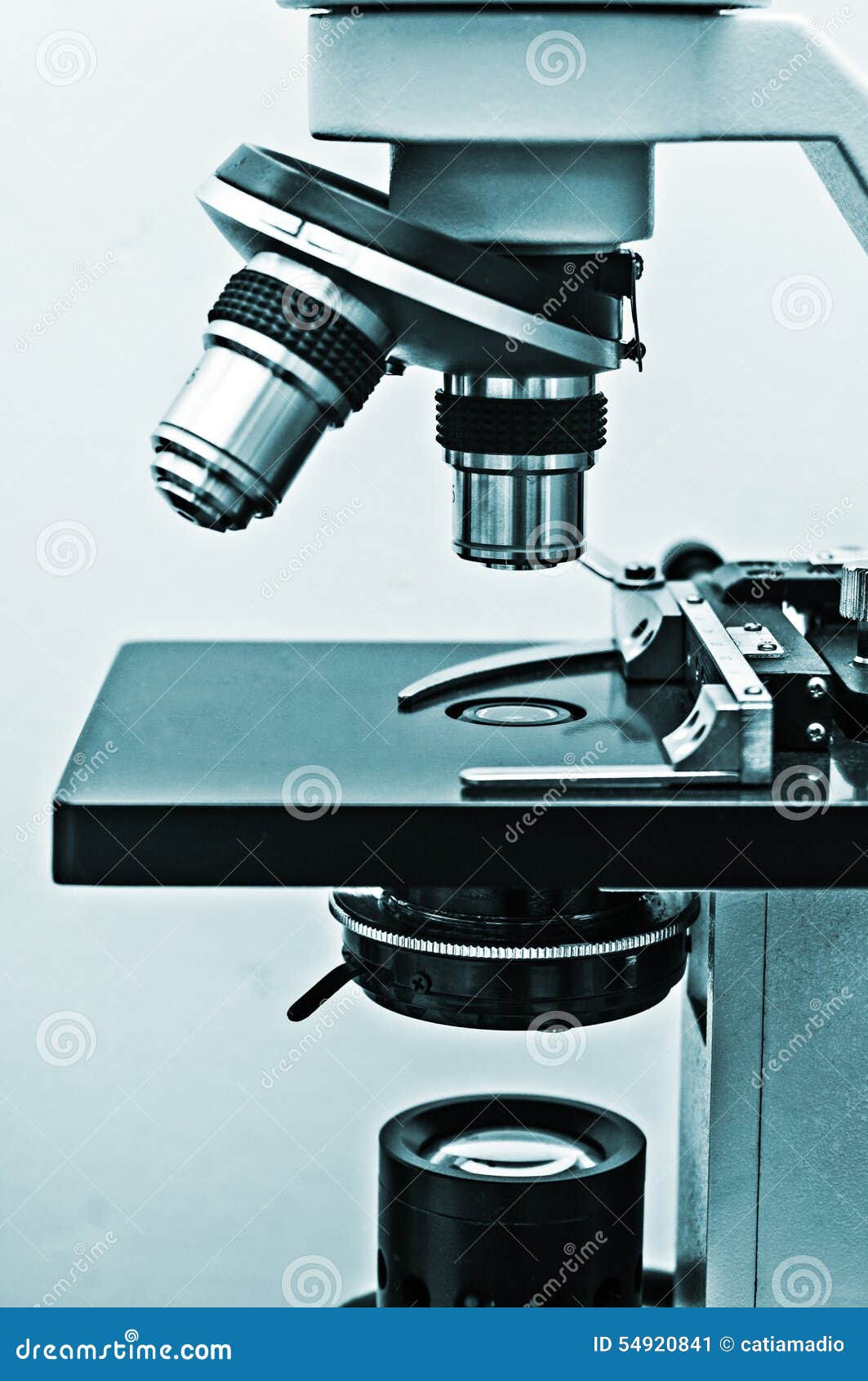 Microscope side view stock image. Image of examine, lens - 54920841