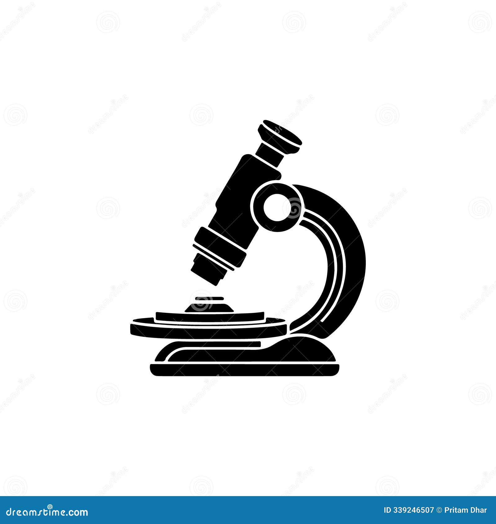 Microscope Silhouette Vector Art White Background | CartoonDealer.com ...