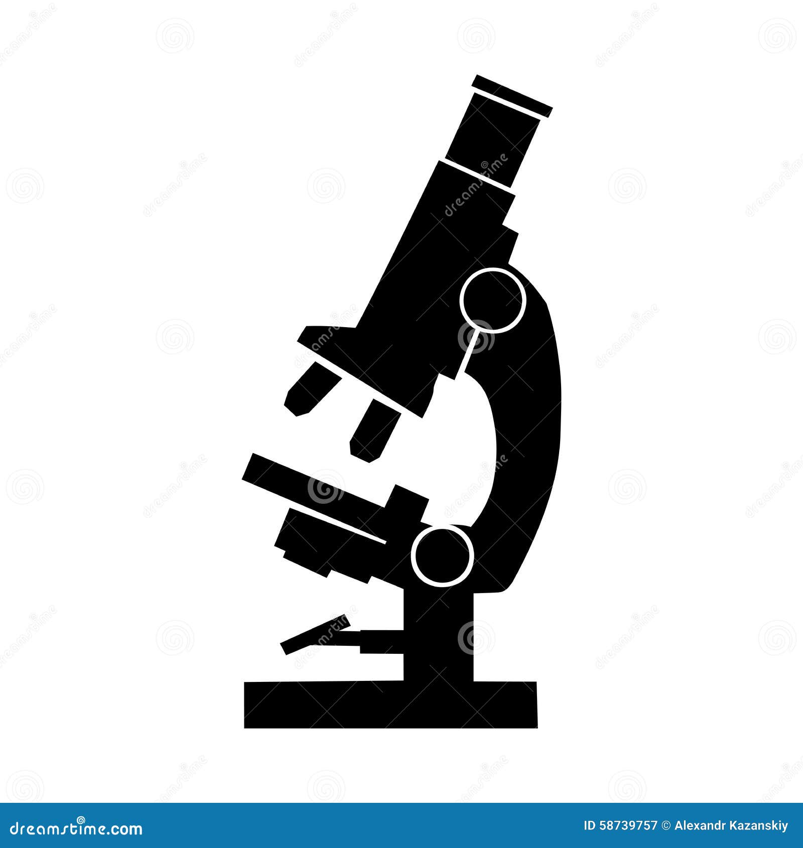 Microscope stock vector. Illustration of ideas, flat - 58739757