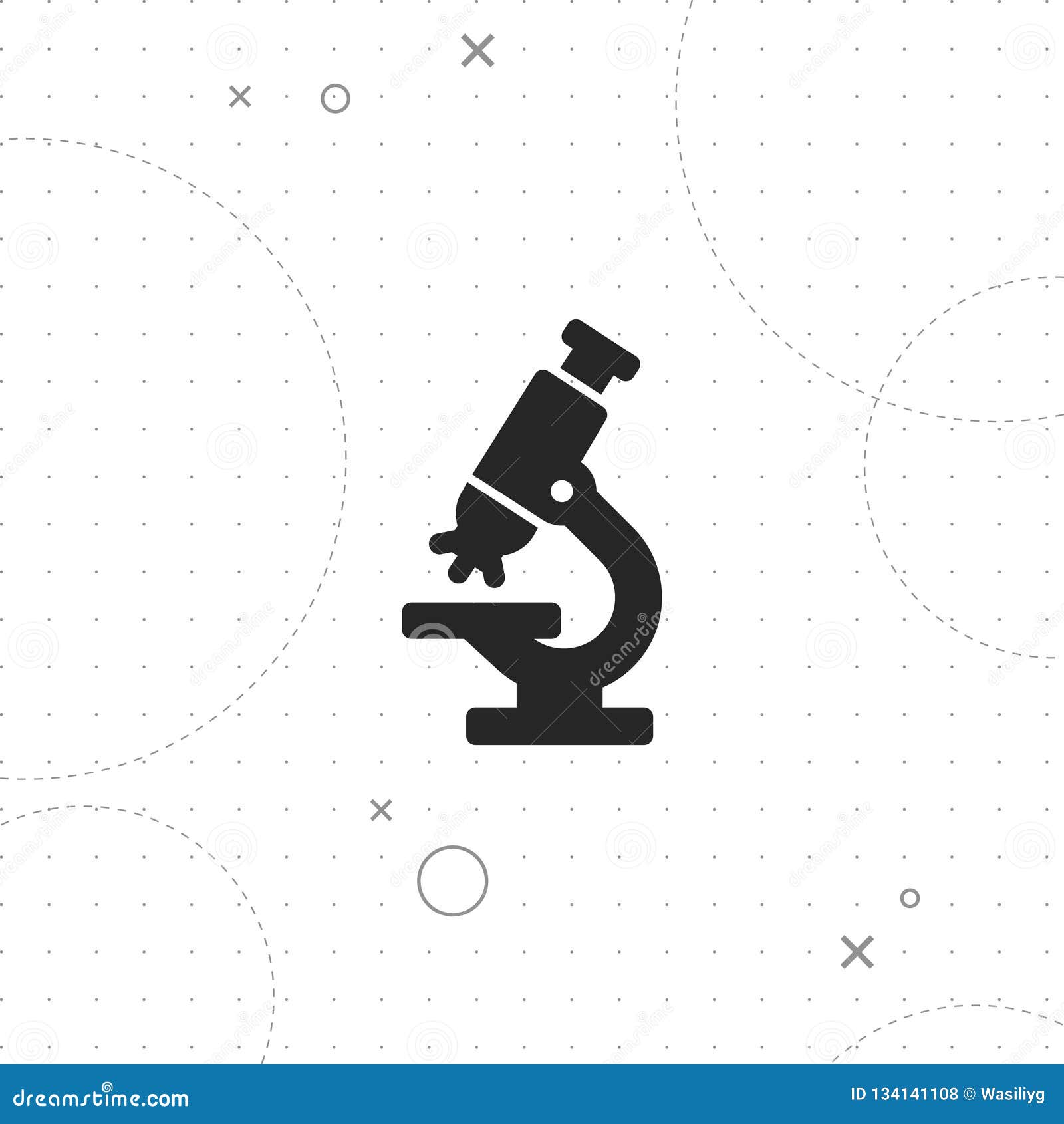 Microscope simbol stock vector. Illustration of chemistry - 134141108