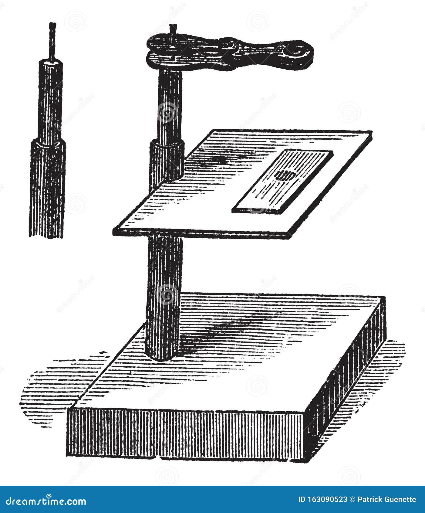 Microscope Simple, Vintage Engraving Stock Vector - Illustration of ...