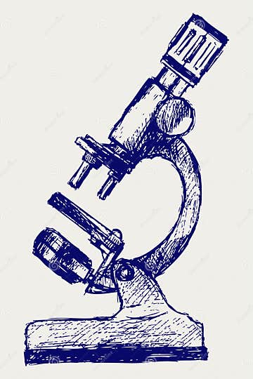 Microscope sketch stock vector. Illustration of drawing - 26513712