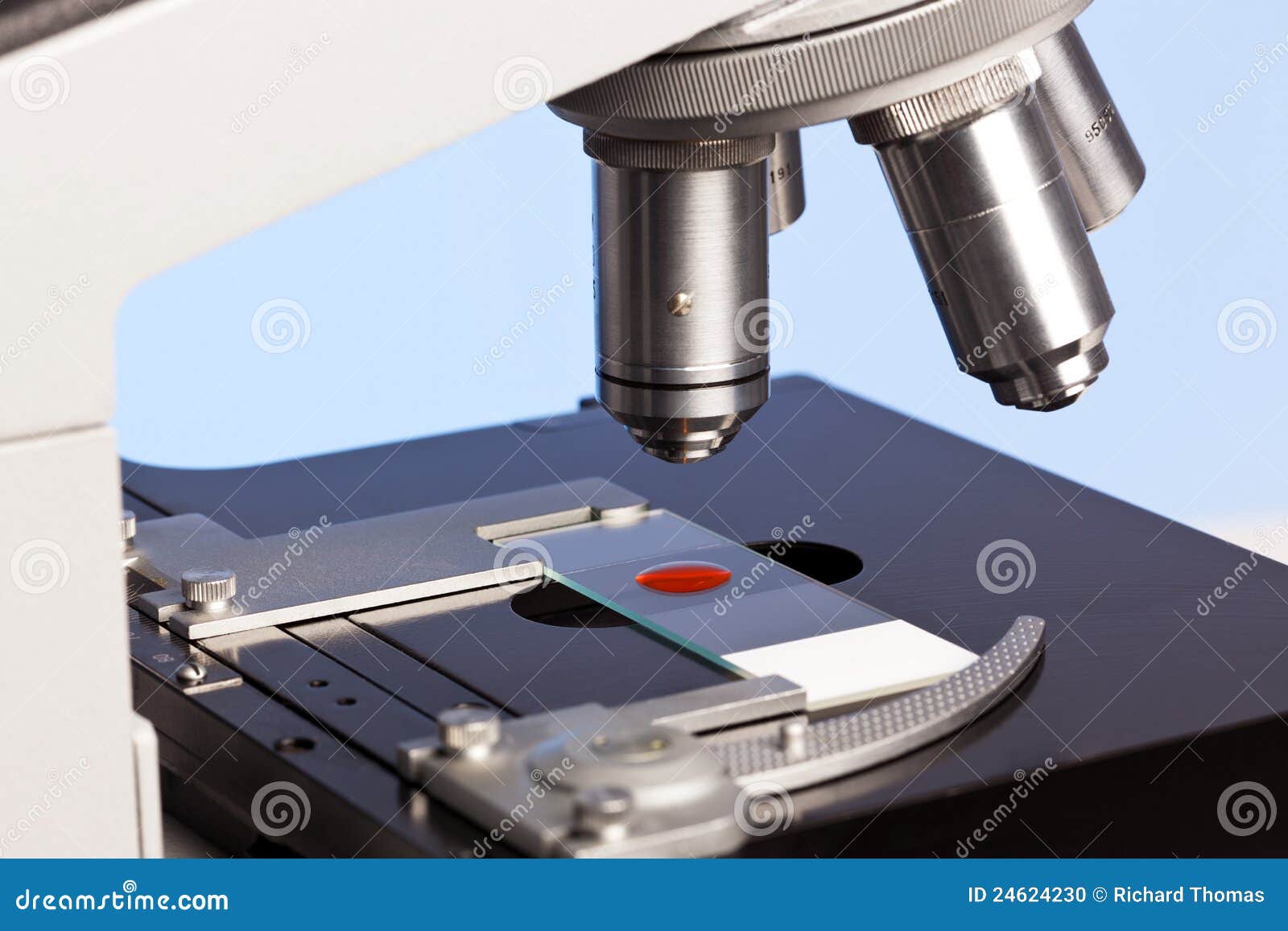 Microscope and slide stock photo. Image of drop, sample - 24624230