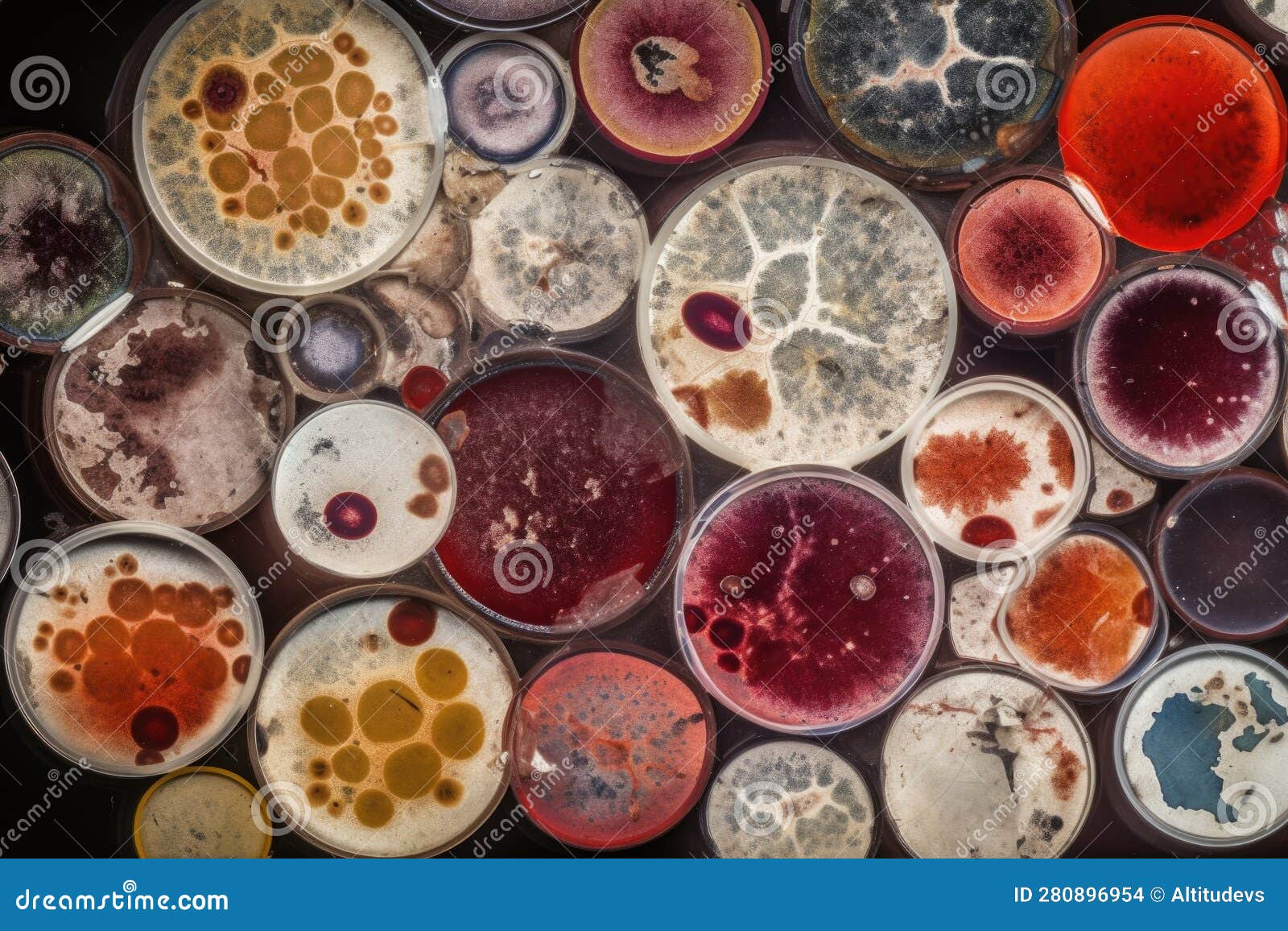 Microscope Slide of Blood Cells, with Various Details Visible Stock ...