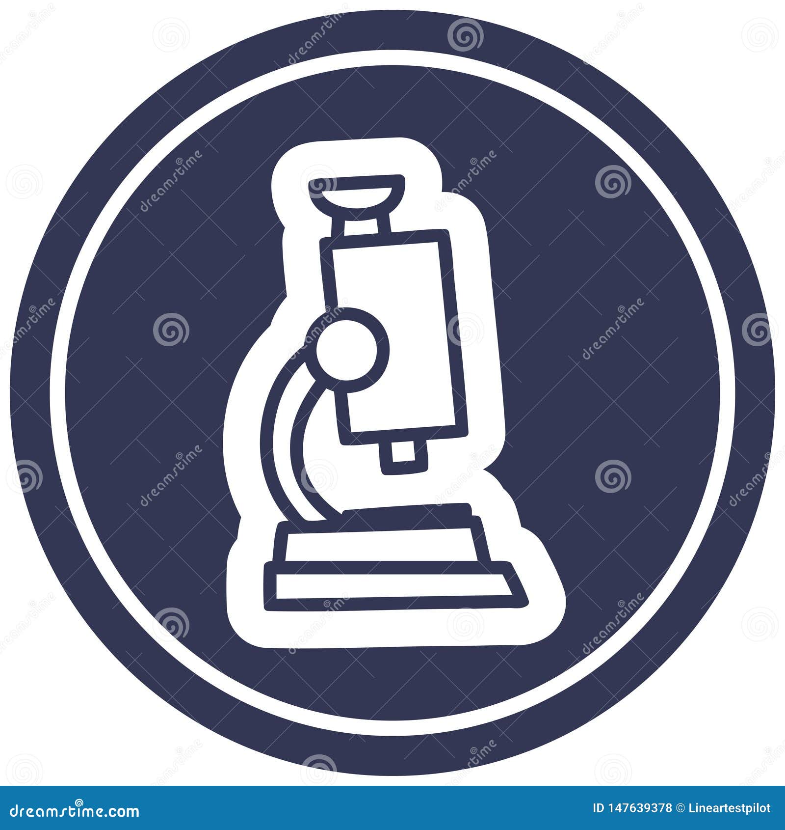 Microscope and Slide Circular Icon Stock Vector - Illustration of slide ...