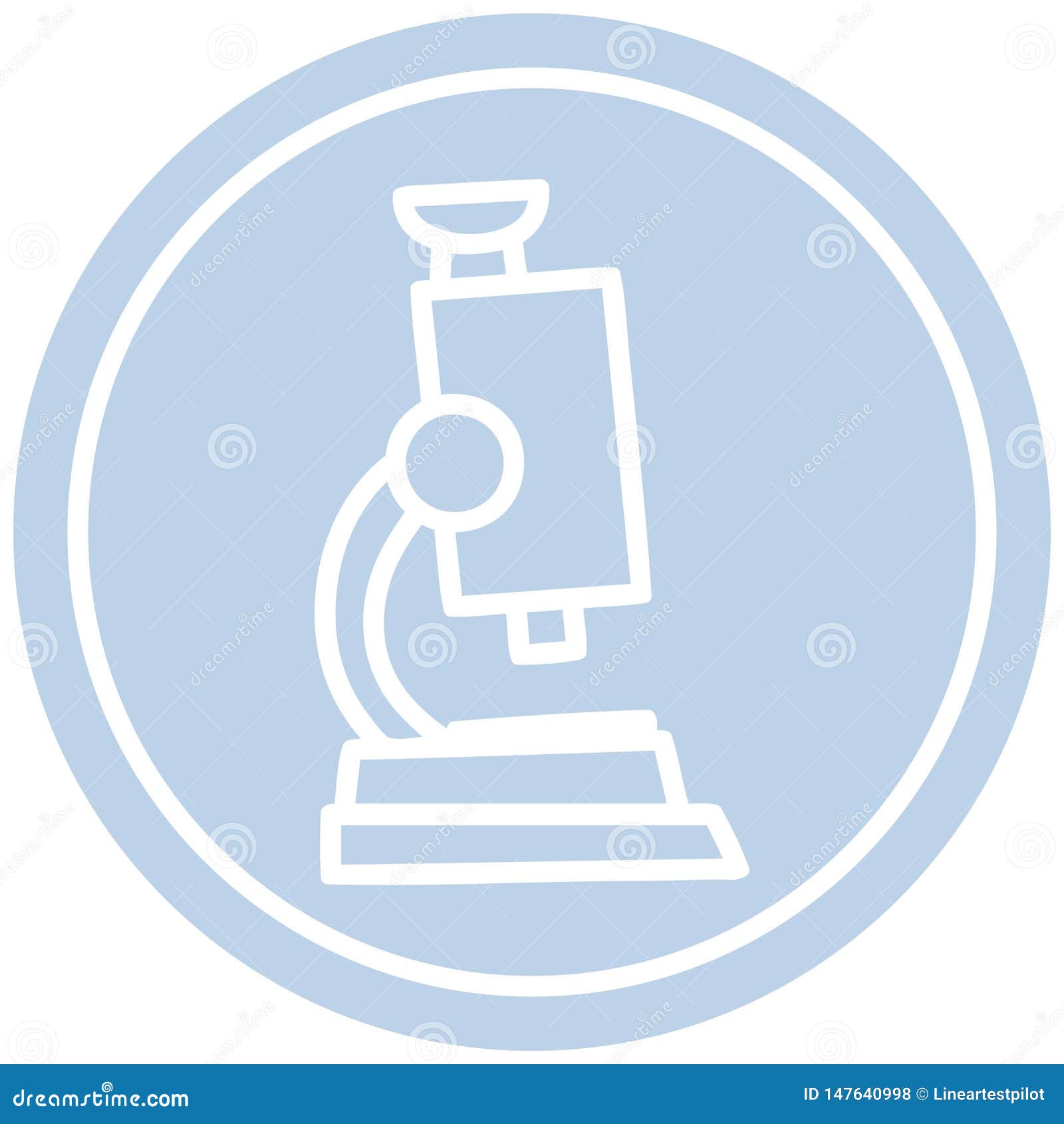 Microscope and Slide Circular Icon Stock Vector - Illustration of slide ...
