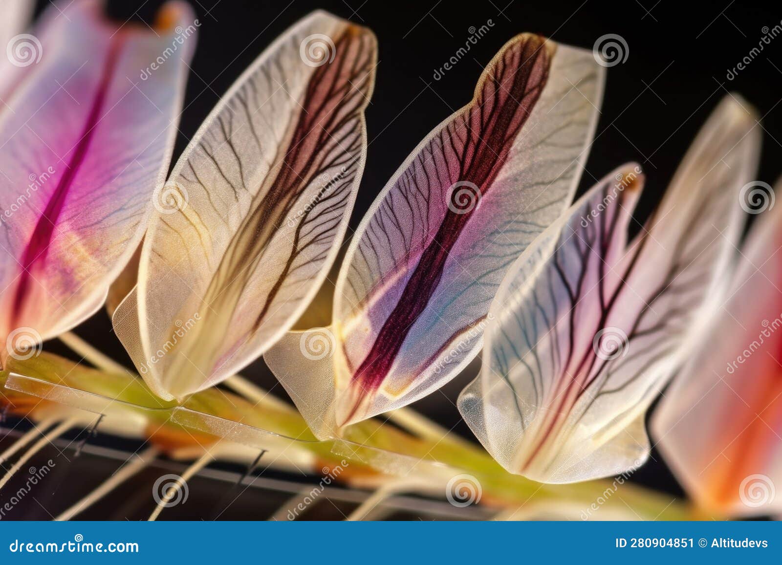 Microscope Slide with Close-up View of Delicate Flower Petals Stock ...