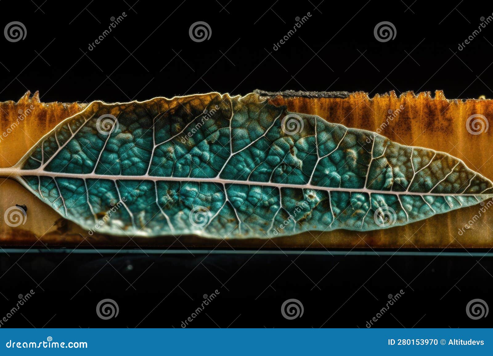 Microscope Slide with Cross-section of Leaf, Revealing Intricate ...