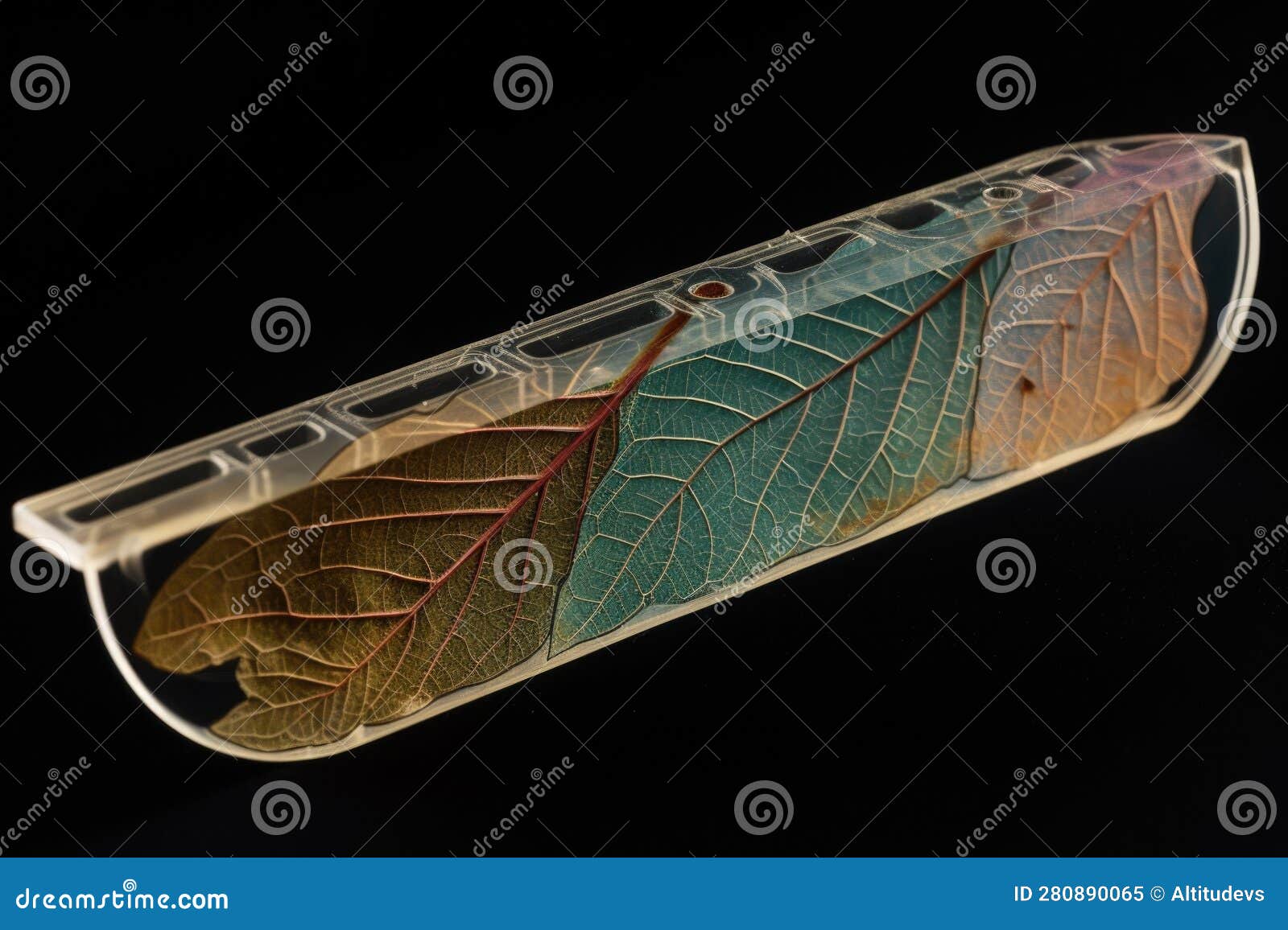Microscope Slide with Cross-section of Leaf, Revealing Intricate ...