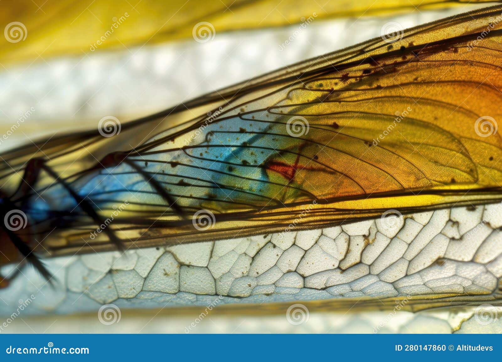 Microscope Slide with Detailed View of a Bee S Delicate Wing Stock ...