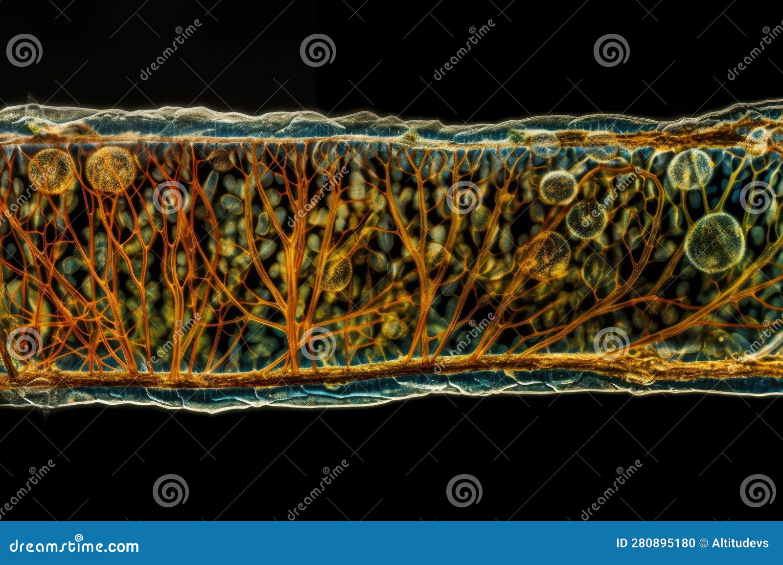 Microscope Slide with Detailed View of Plant Stem, Complete with Cells ...