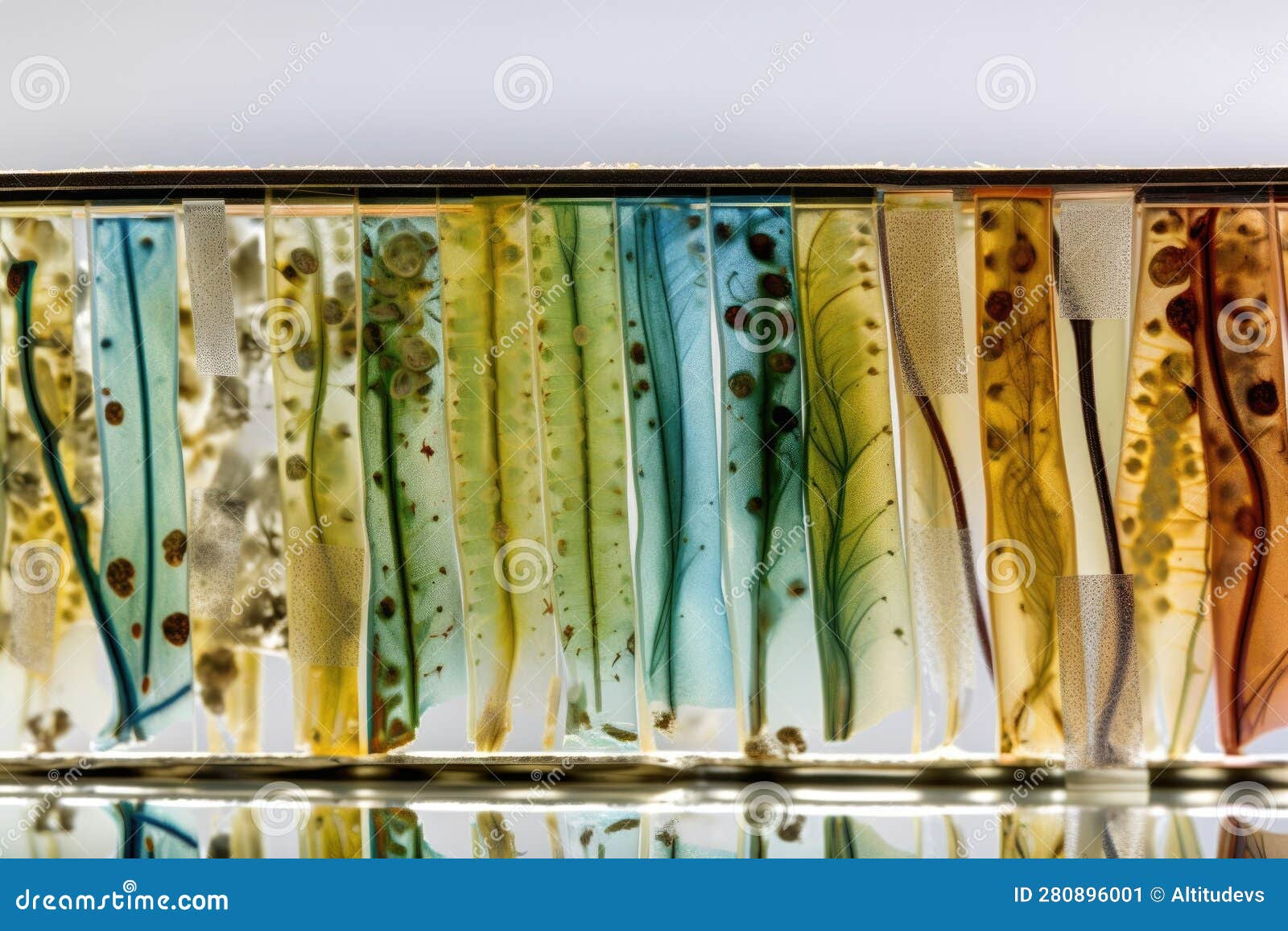Microscope Slide with Detailed View of Plant Stem, Complete with Cells ...