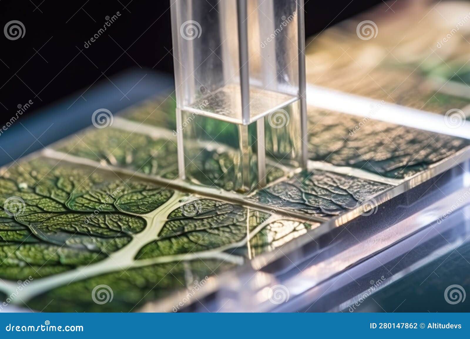 Microscope Slide with Magnified View of the Cells and Structures of a ...