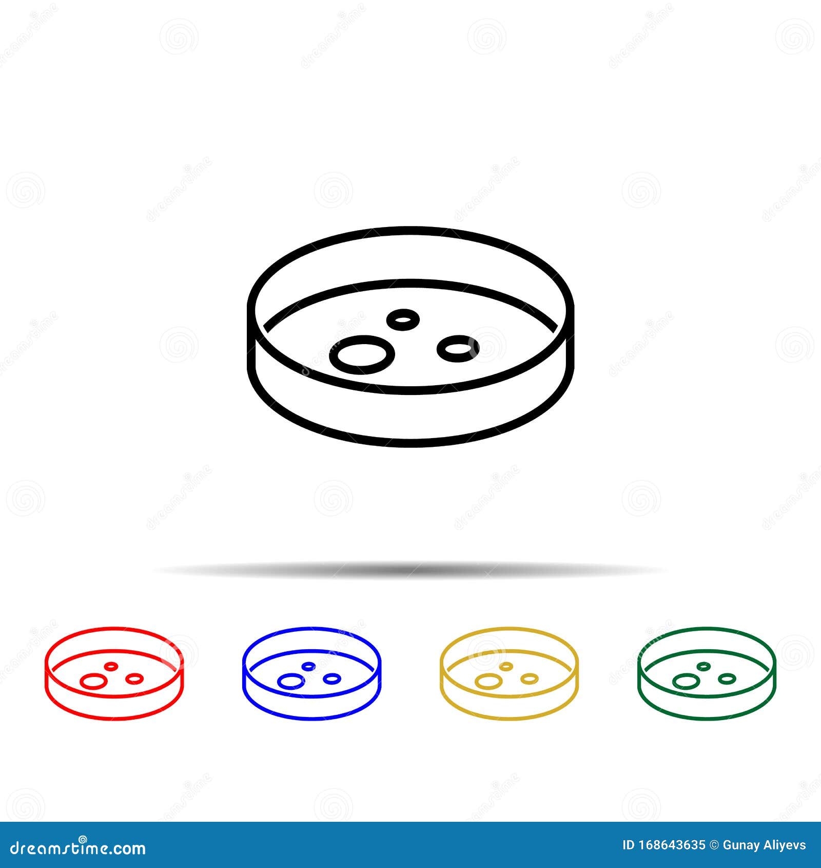 Microscope Slide Multi Color Style Icon. Simple Thin Line, Outline ...