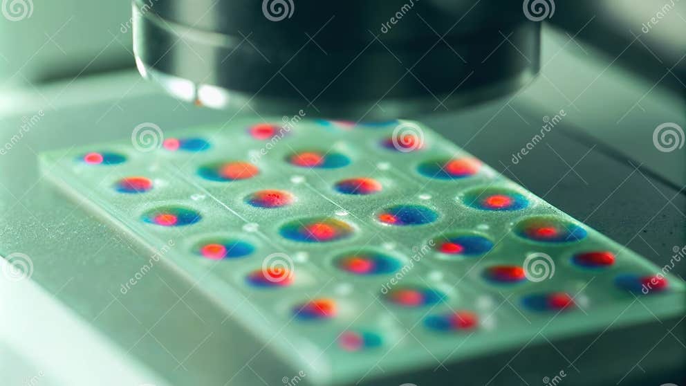 A Microscope Slide Showcasing the Luminescent Properties of Quantum ...