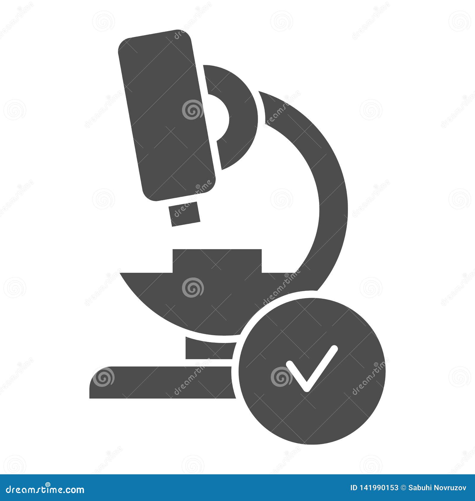 Microscope Solid Icon. Equipment Vector Illustration Isolated on White ...