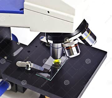 A microscope stage stock photo. Image of experiment, biology - 19963226