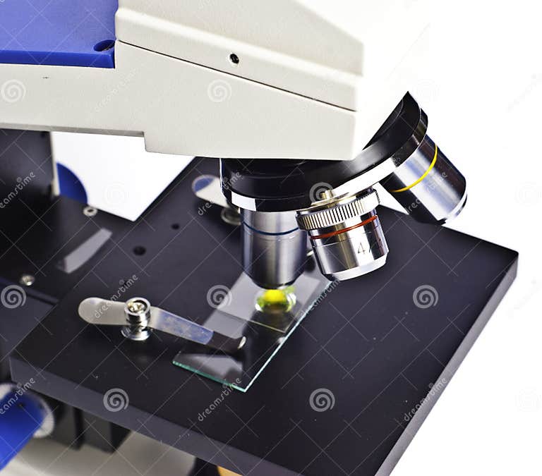 A microscope stage stock photo. Image of experiment, biology - 19963226