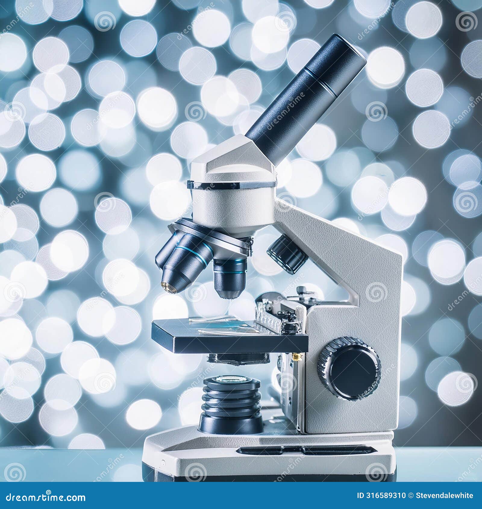 Microscope on Table. Generative AI Stock Photo - Image of science ...