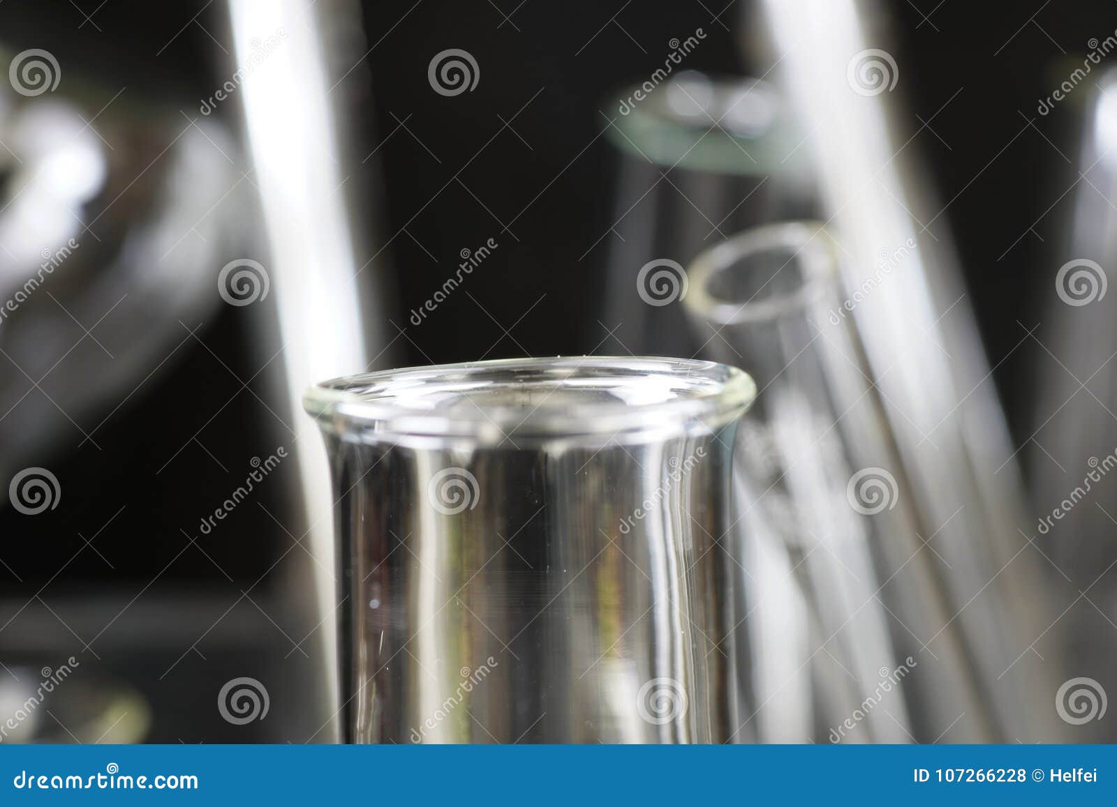 Microscope and Test Tubes Photographed Stock Photo - Image of ...