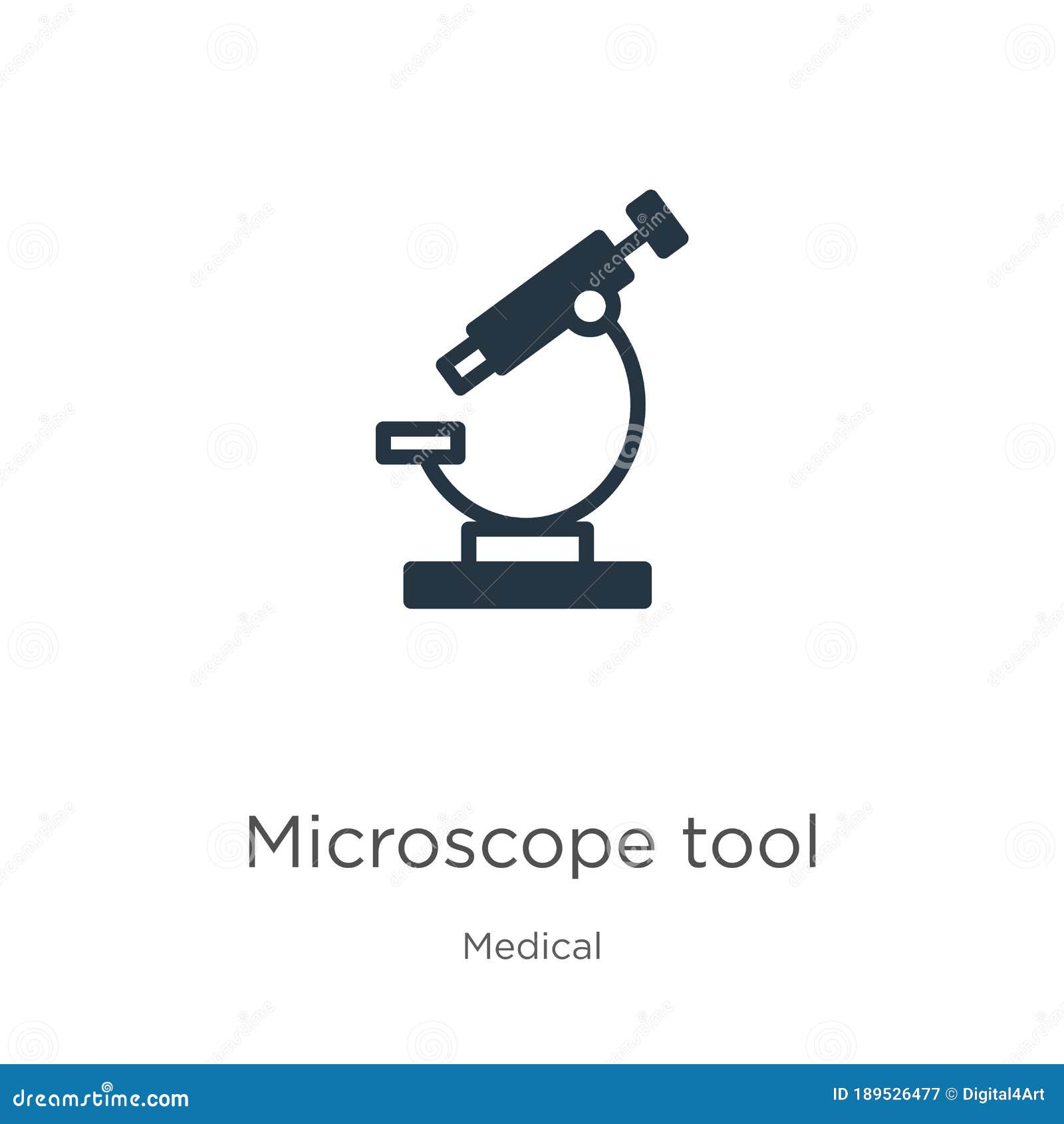 Microscope Tool Icon Vector. Trendy Flat Microscope Tool Icon from ...