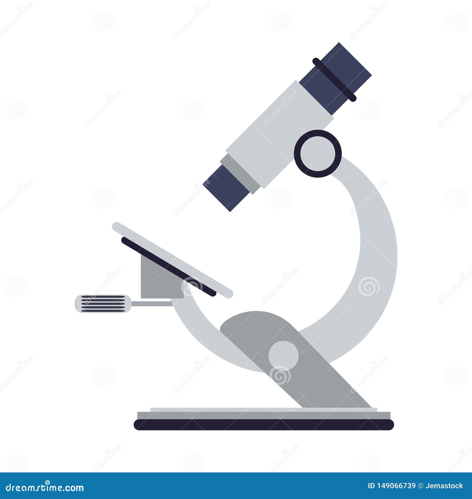 Microscope Tool Scientific Isolated Stock Vector - Illustration of ...