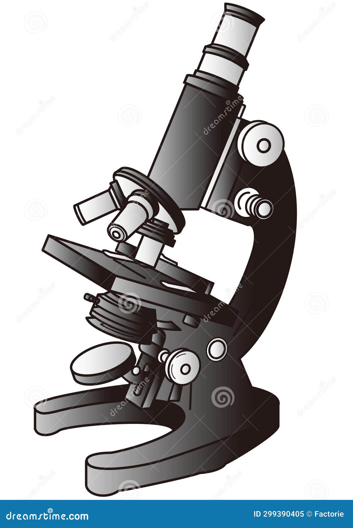 Microscope Used for Scientific Research Stock Illustration ...