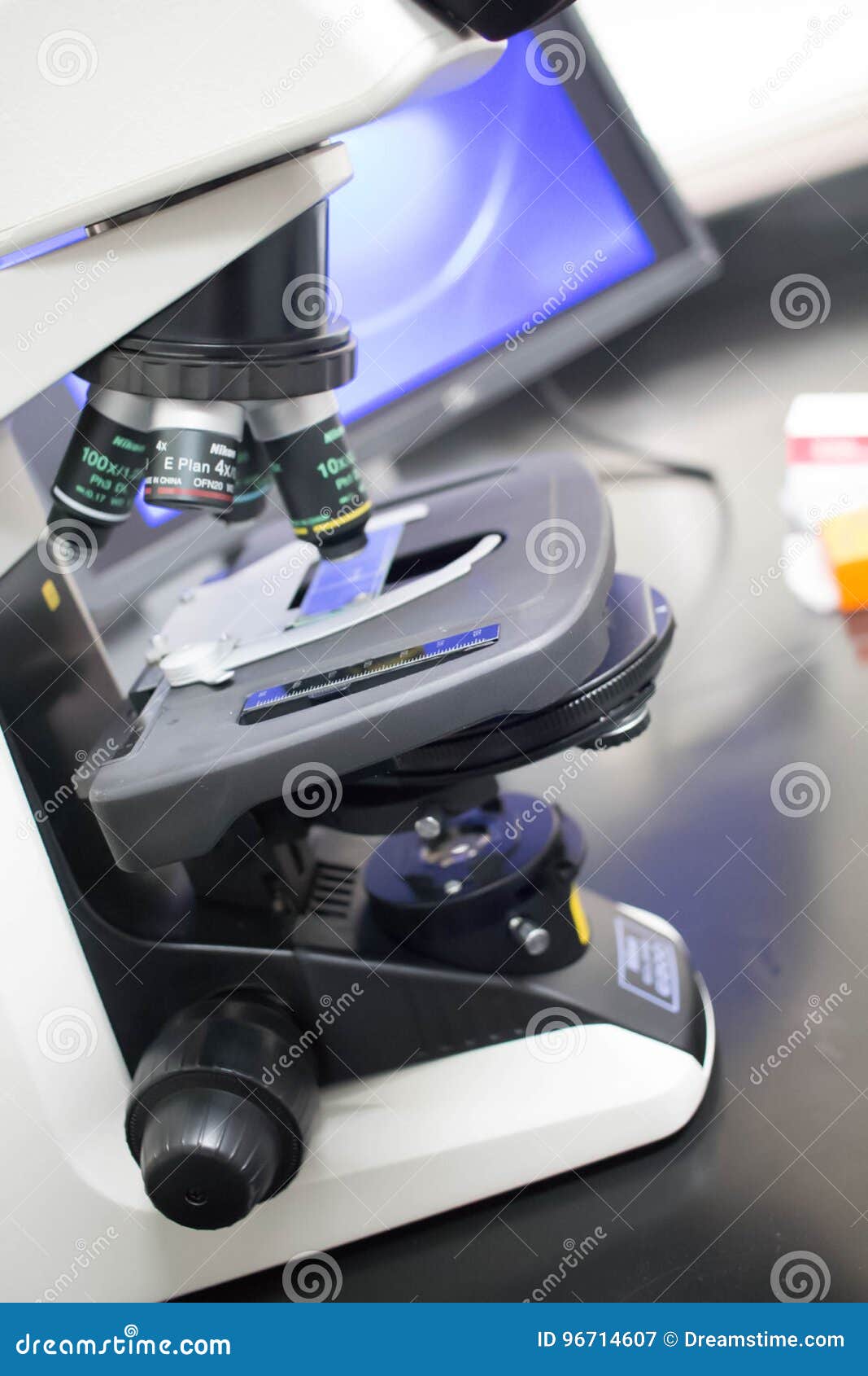 Microscope editorial photography. Image of water, used - 96714607