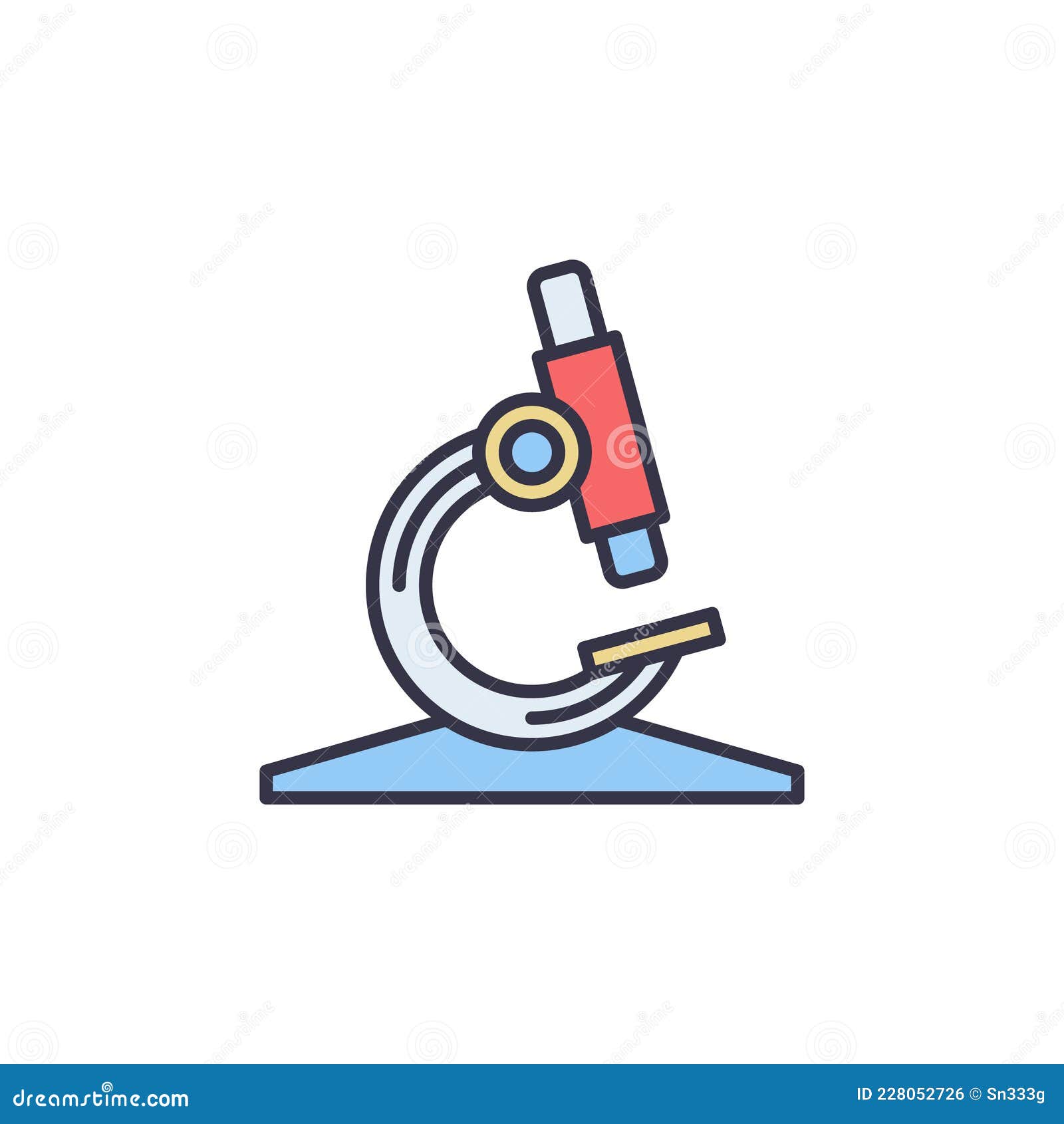 Microscope Vector Concept Colored Creative Icon or Symbol Stock Vector ...