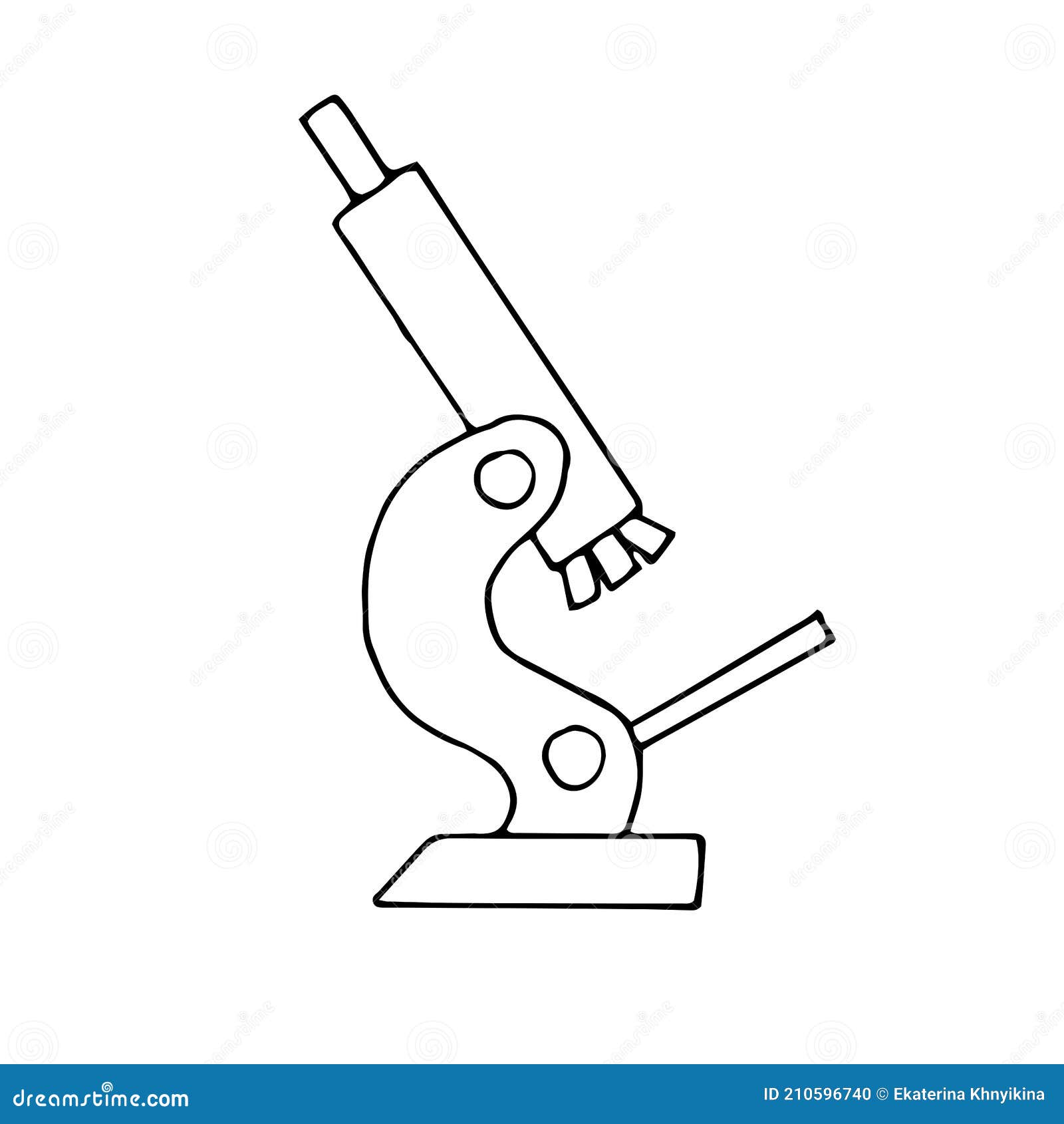 Microscope, Vector Doodle Illustration, Hand Drawing, Sketch Stock ...