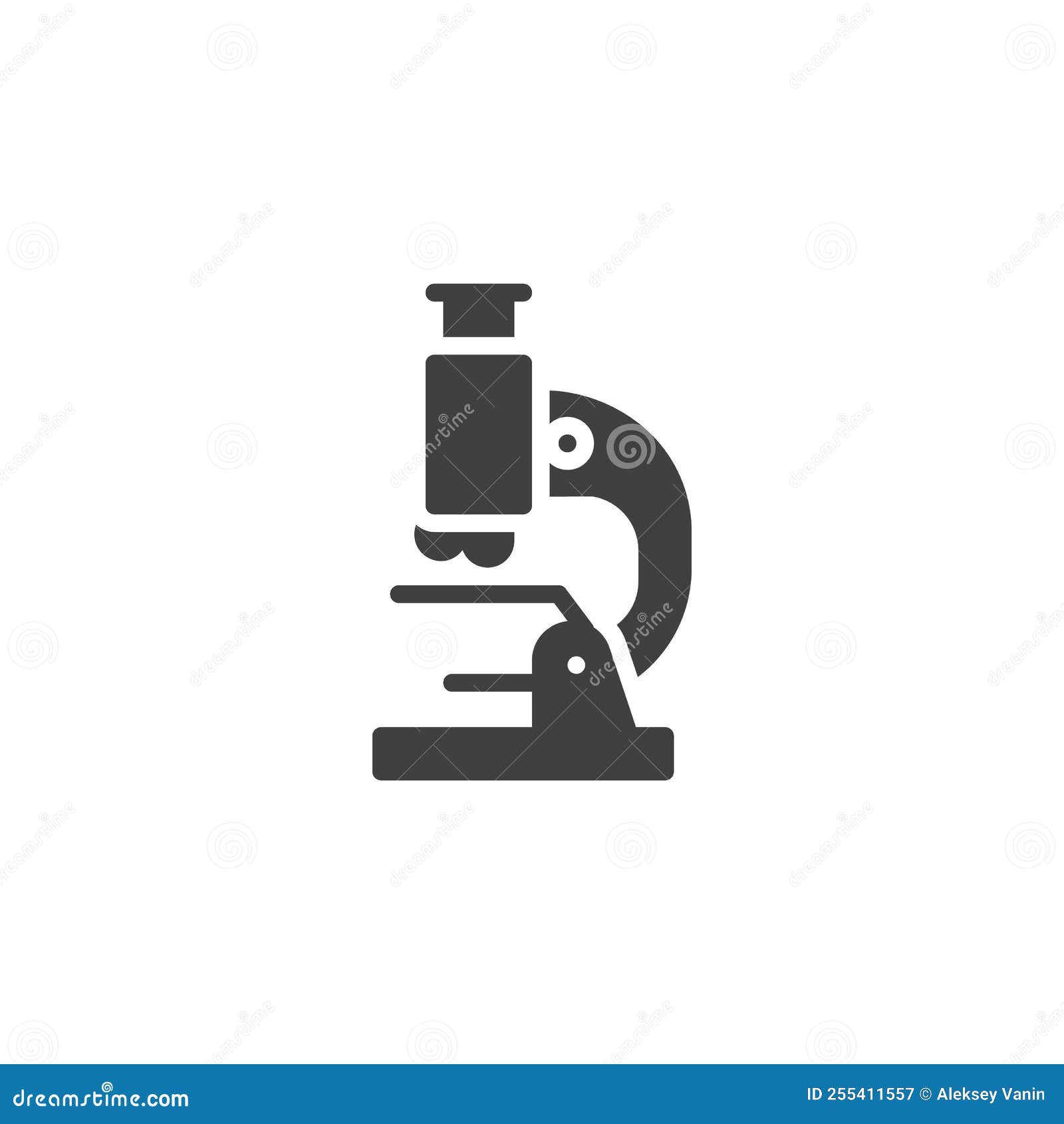 Microscope vector icon stock vector. Illustration of pixel - 255411557