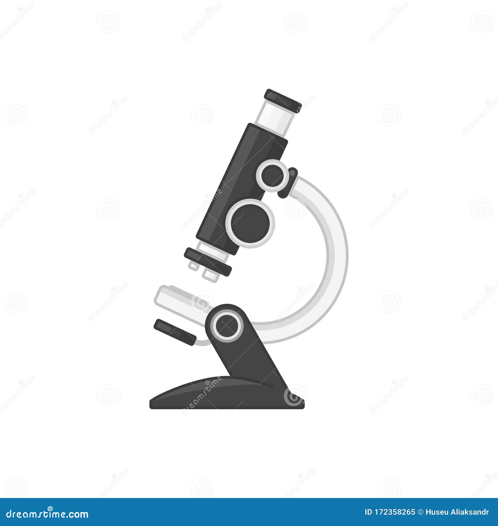 Microscope vector icon. stock vector. Illustration of concept - 172358265