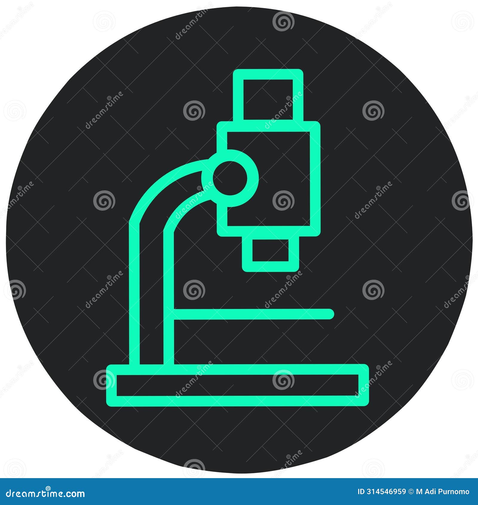 Microscope Vector Icon. Health Safe Certificate Microscope Label Stock ...