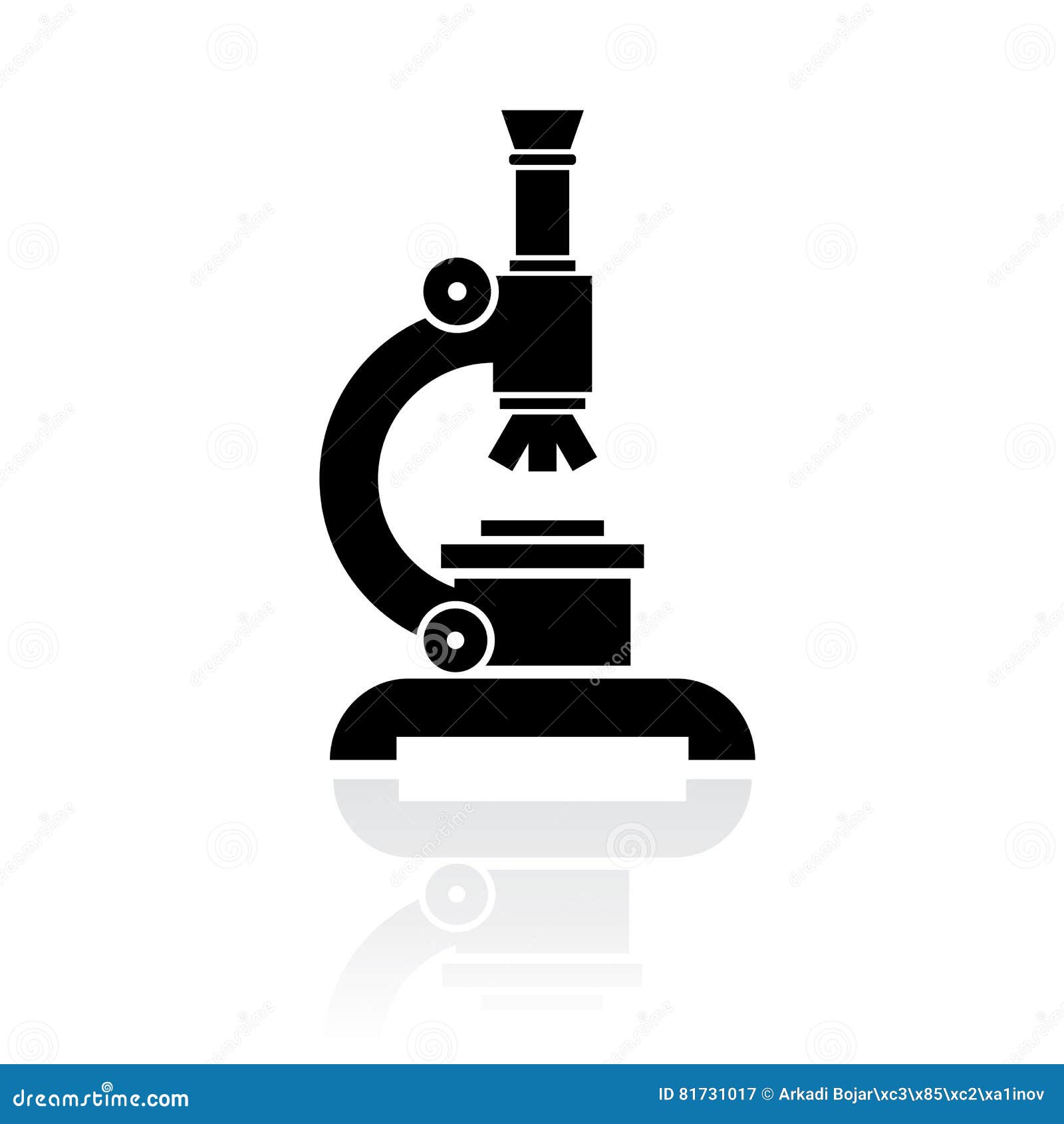 Microscope - Vector Black Silhouette For Logo Or Pictogram. Microscope ...