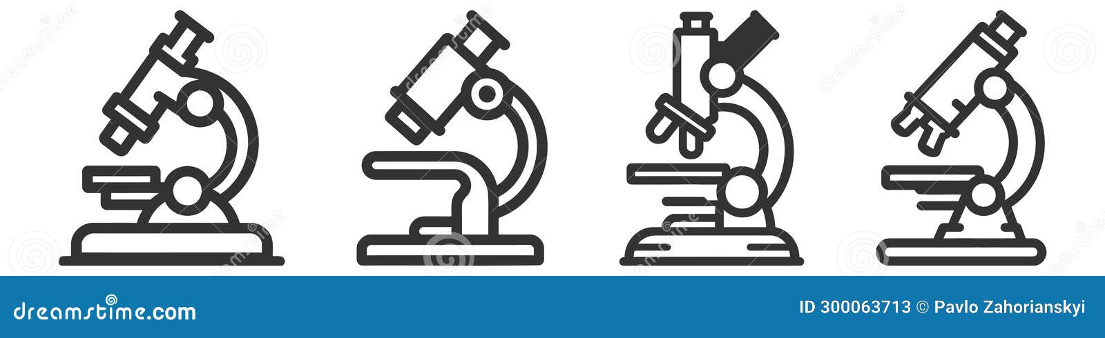 Microscope Vector Icon Set, Pack, Collection. Style is Flat Symbol ...