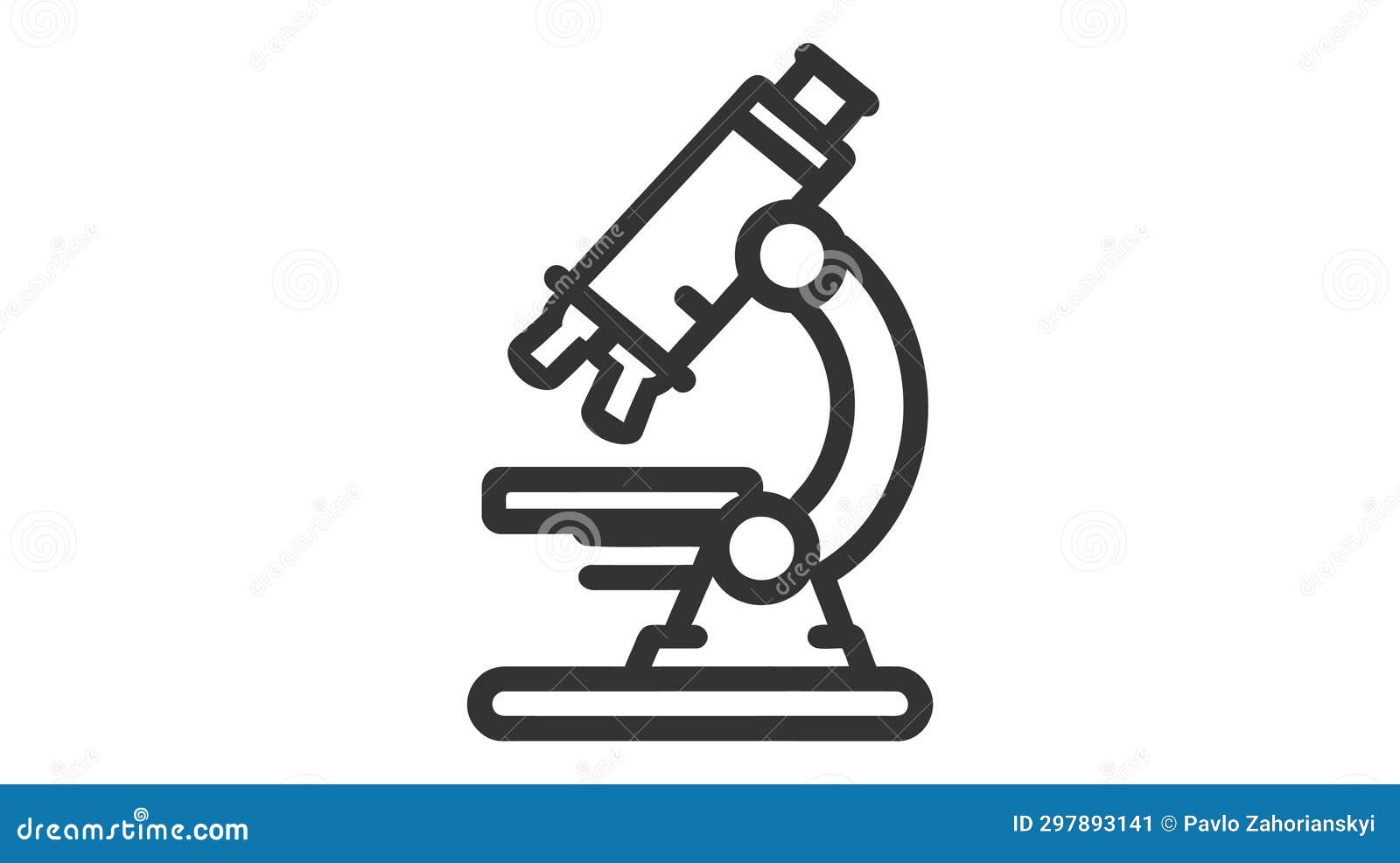 Microscope Vector Icon. Style is Flat Symbol, Black Color, Rounded ...