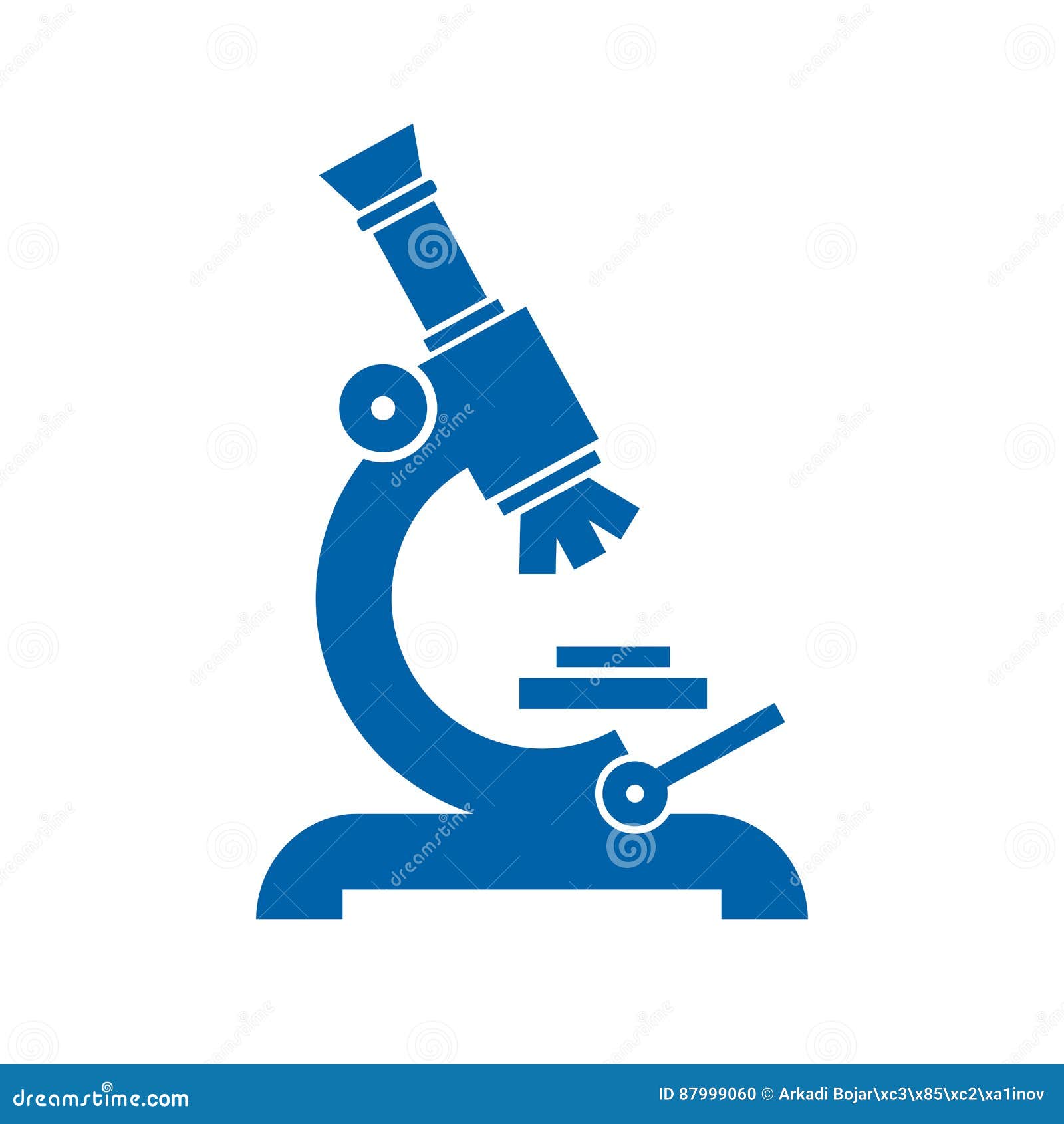Microscope vector icon stock vector. Illustration of micro - 87999060