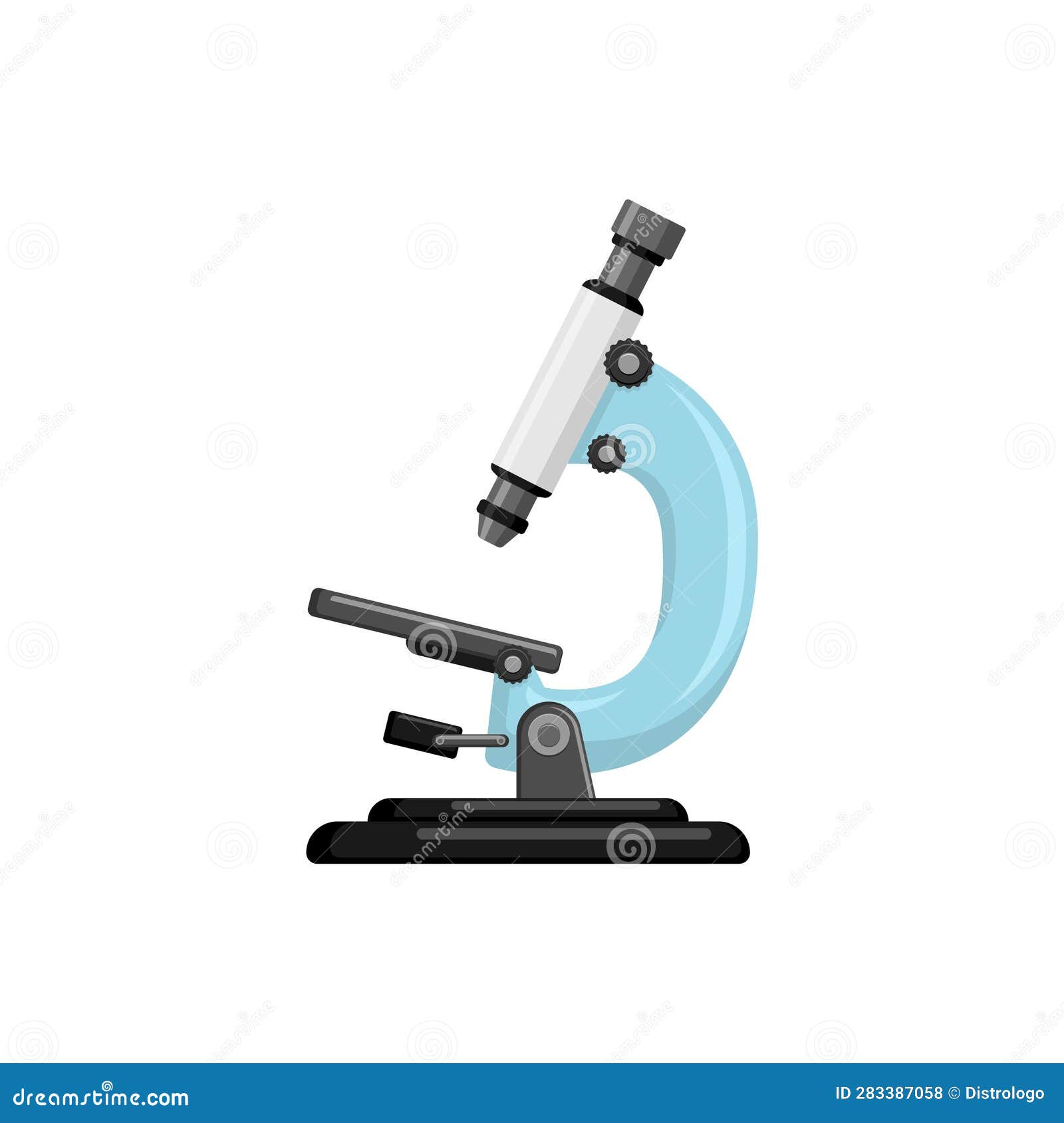 Microscope Vector Illustration in Flat Style Design Stock Vector ...