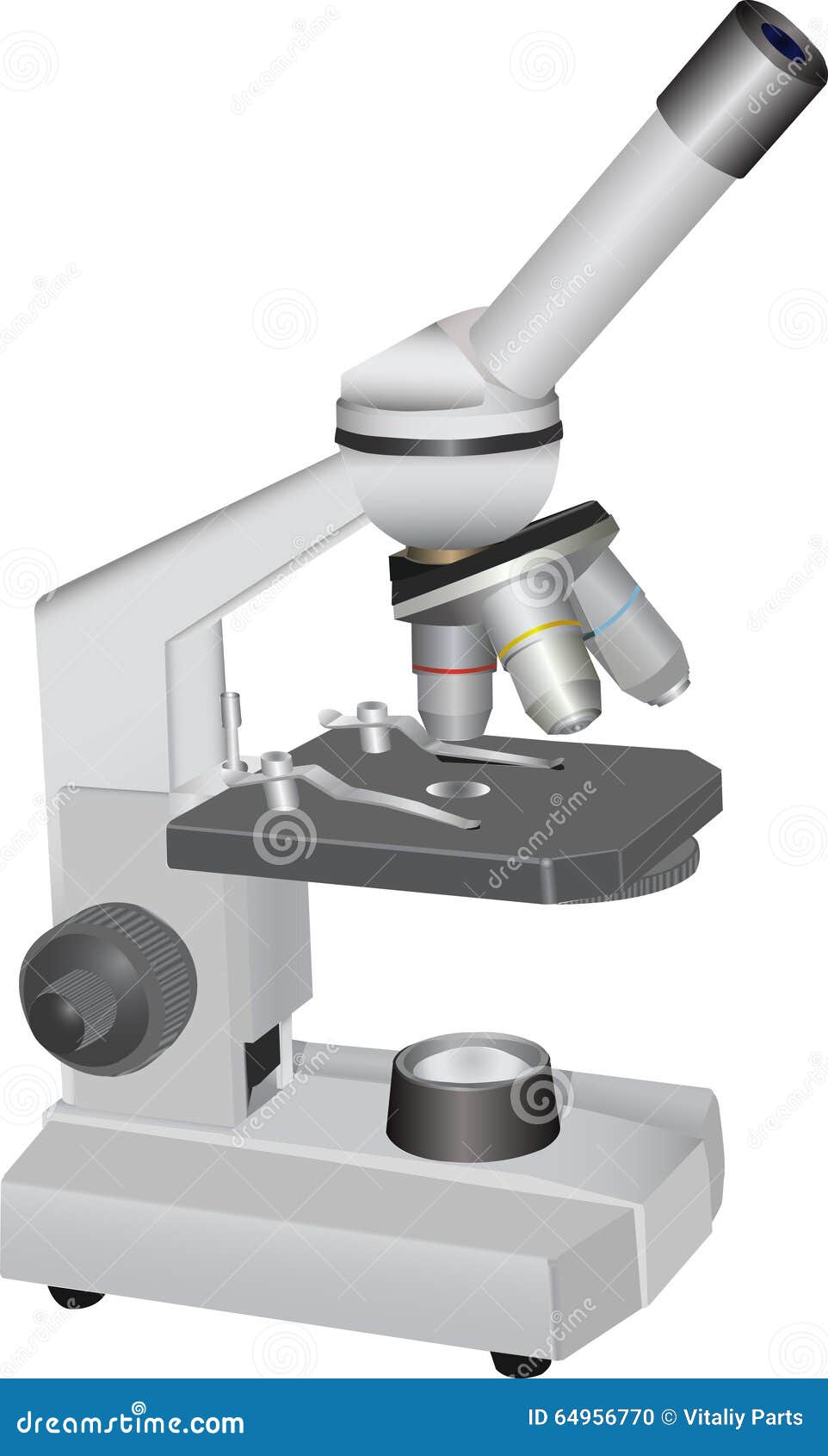 Microscope Vector Illustration Stock Vector - Illustration of clip ...