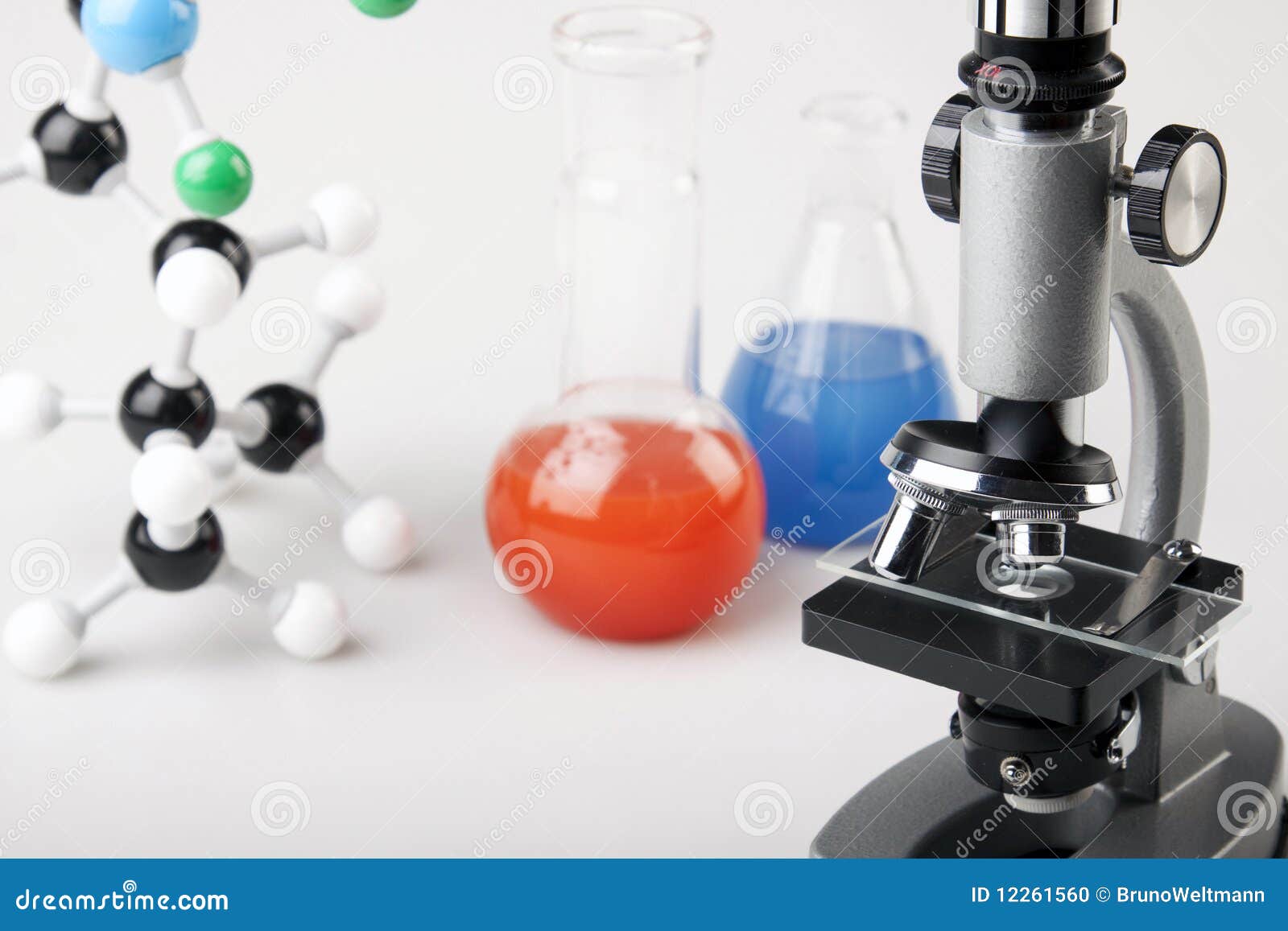 Microscope and Vials with Fluid Stock Photo - Image of equipment ...