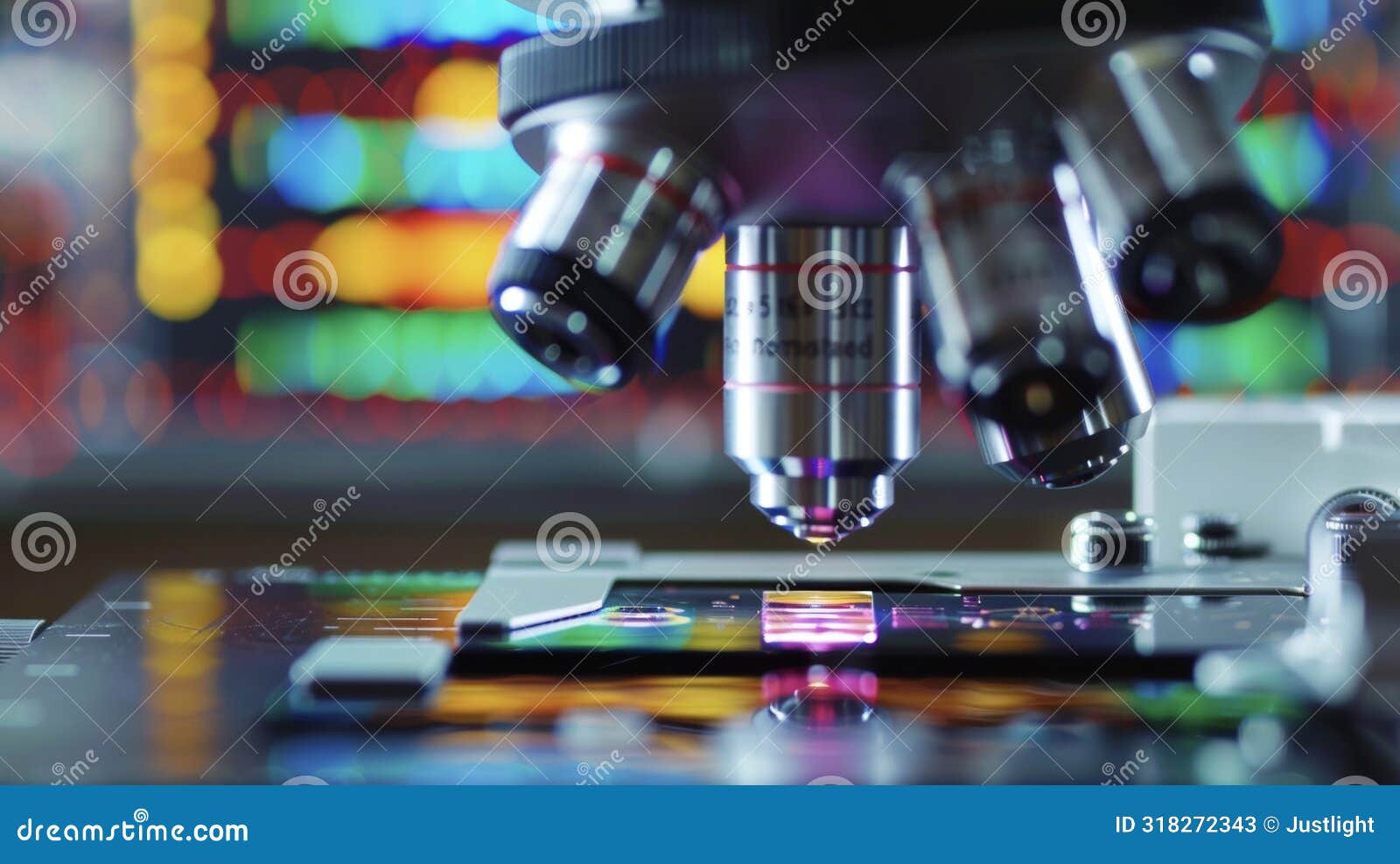 A Microscope View of a Cell with Labeled Sections Displaying Specific ...