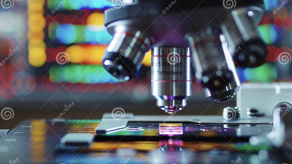 A Microscope View of a Cell with Labeled Sections Displaying Specific ...
