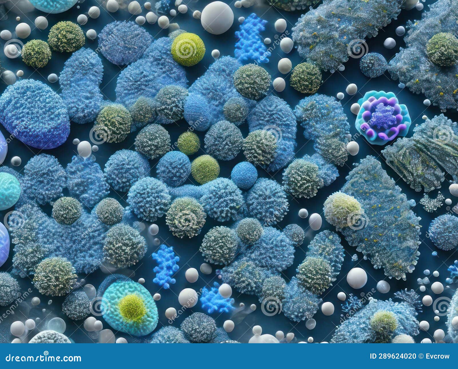 Microscope View of Different Microbes Stock Photo - Image of background ...