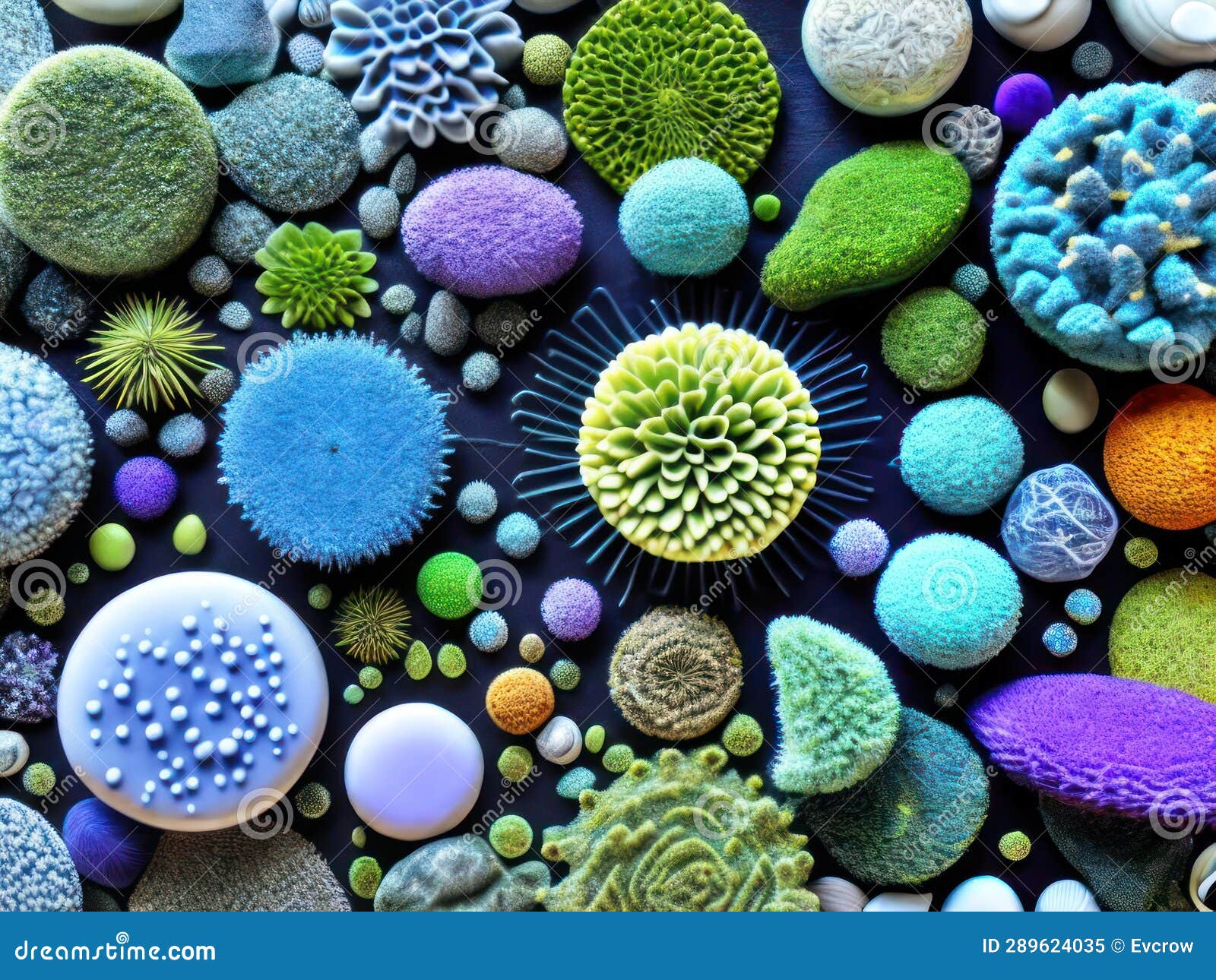 Microscope View of Different Microbes Stock Image - Image of biology ...