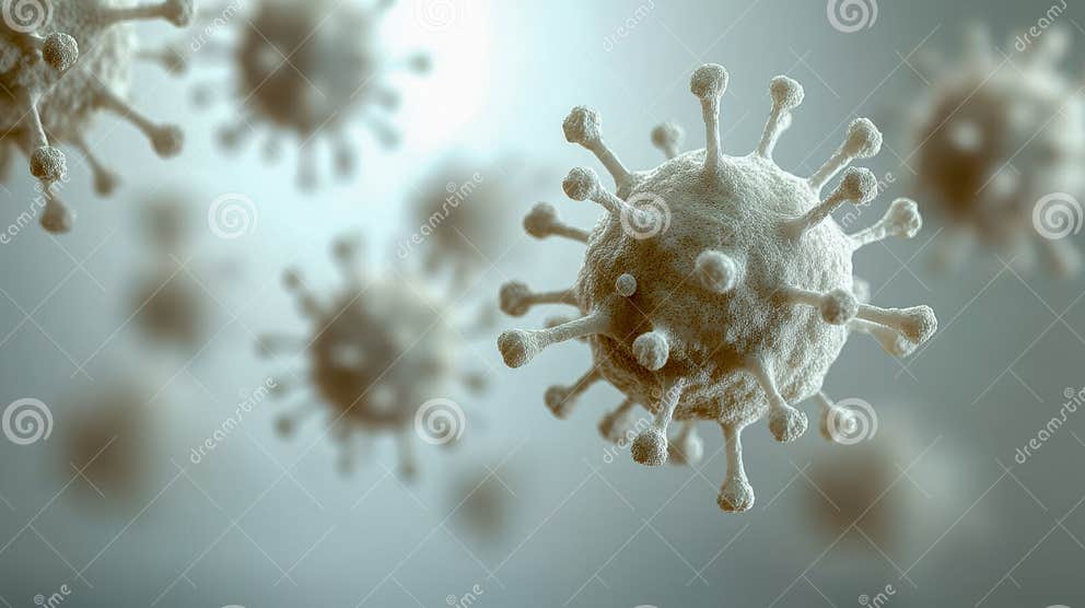 Microscope View of Virus Particles in a Muted Color Palette Stock ...