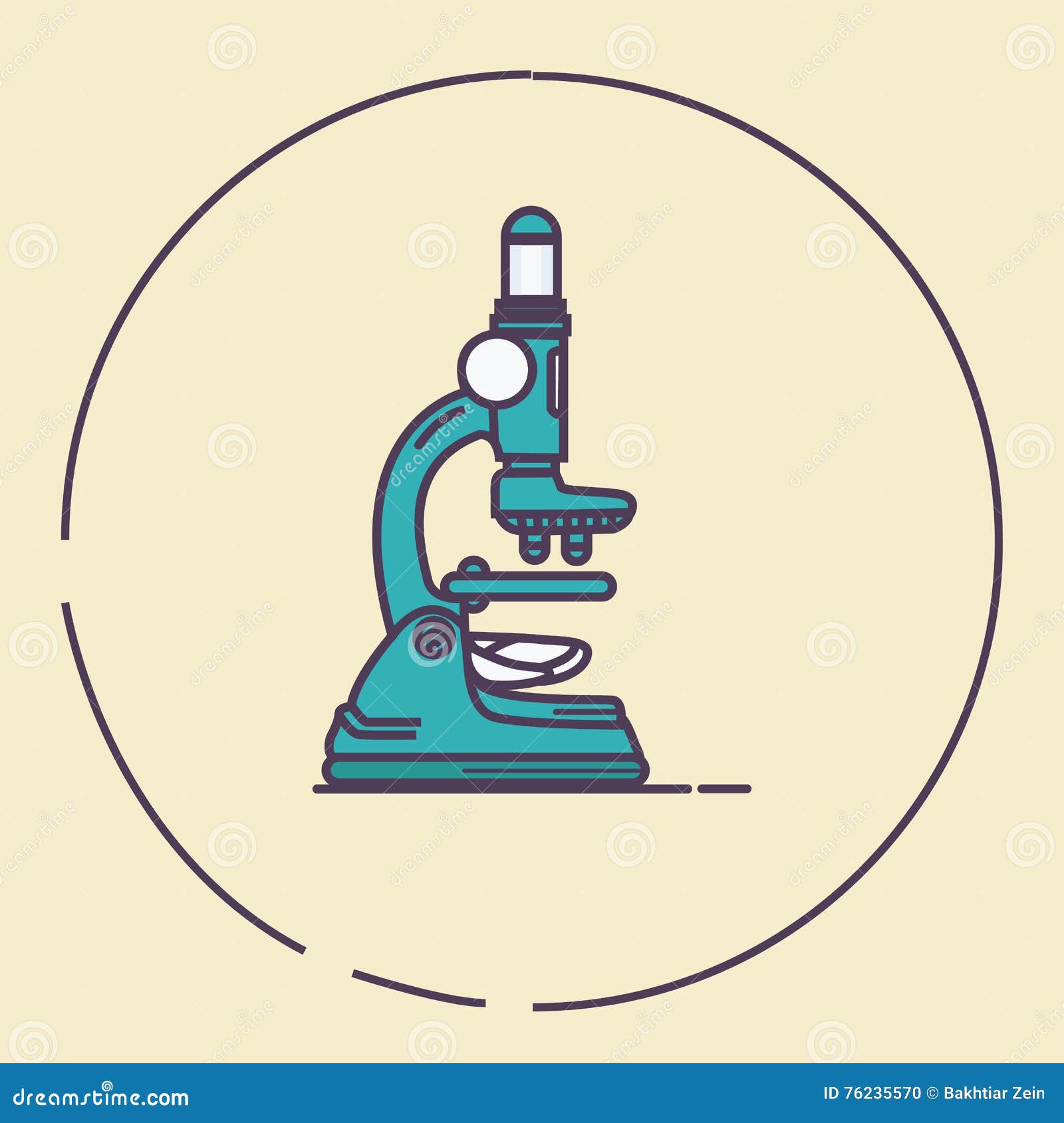 Microscope Vintage Retro Line Art Lab Tools Instrument of Education ...